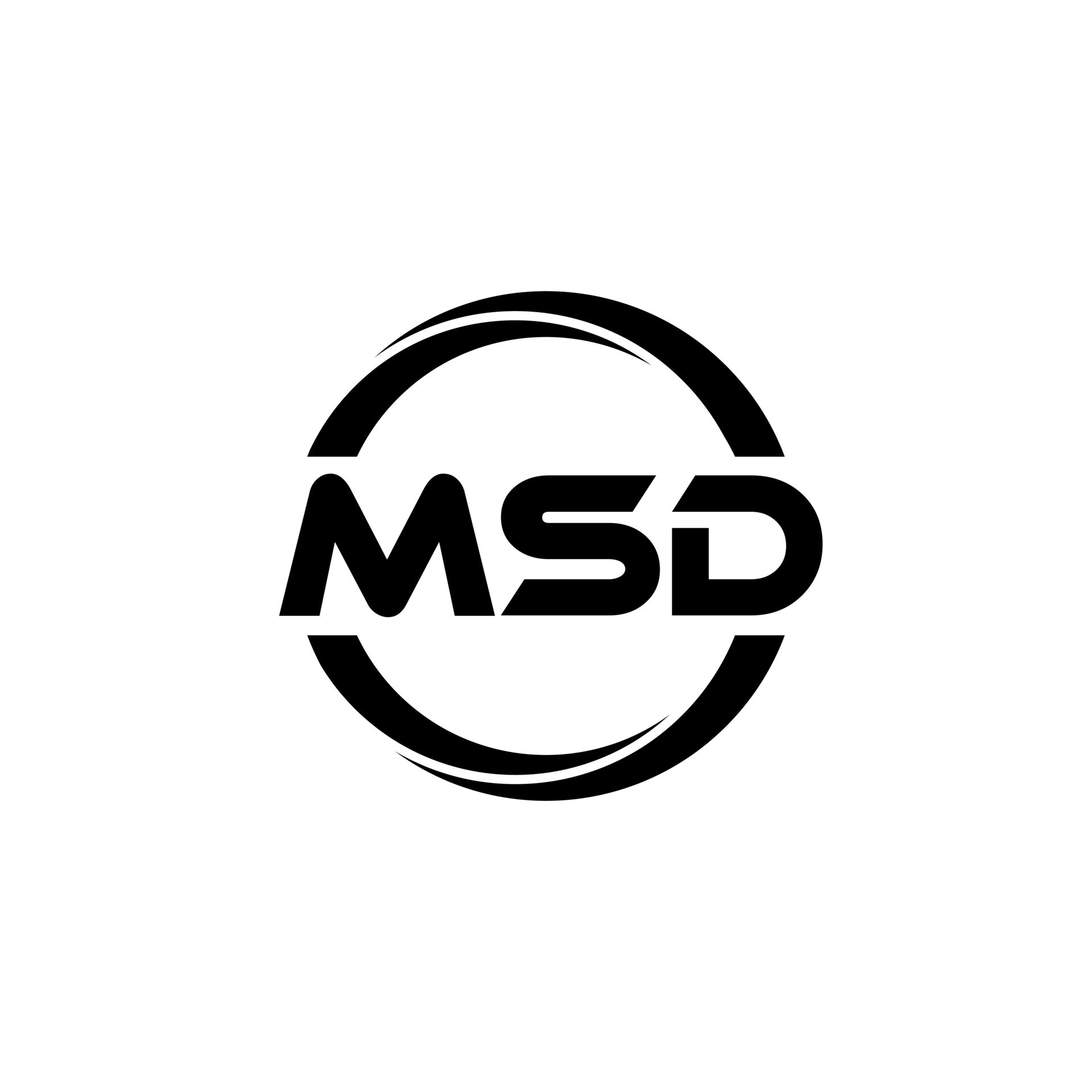 MSD letter logo design in illustration. Vector logo, calligraphy designs for logo, Poster ...