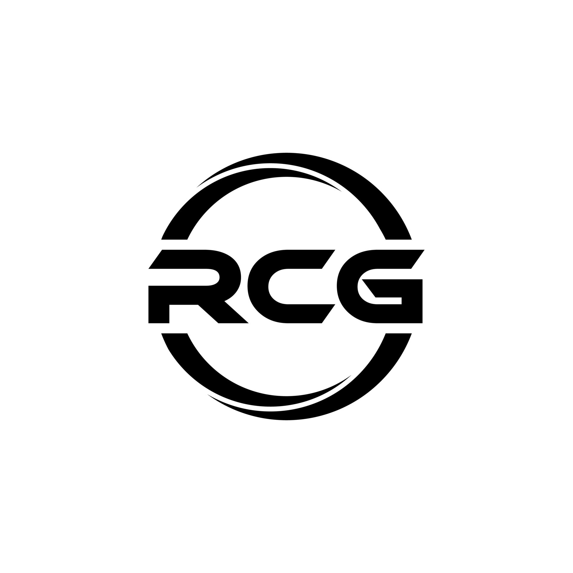 diseño de logotipo de letra rcg en ilustración. logotipo vectorial, diseños de caligrafía para ...