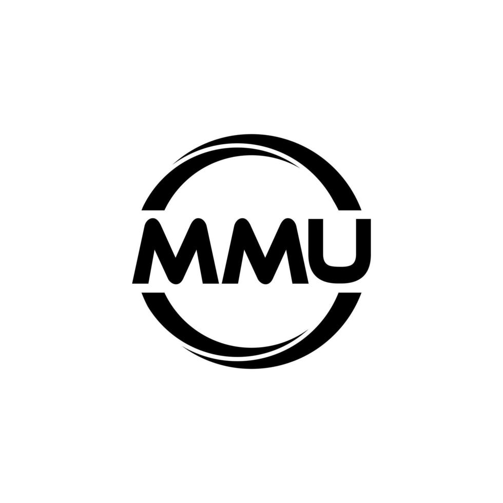 diseño del logotipo de la letra mmu en la ilustración. logotipo vectorial, diseños de caligrafía ...