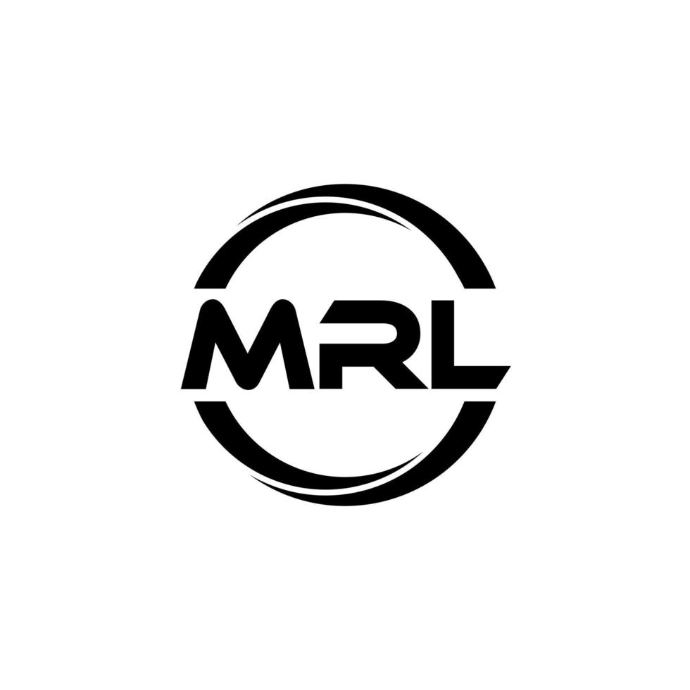 MRL letter logo design in illustration. Vector logo, calligraphy designs for logo, Poster ...
