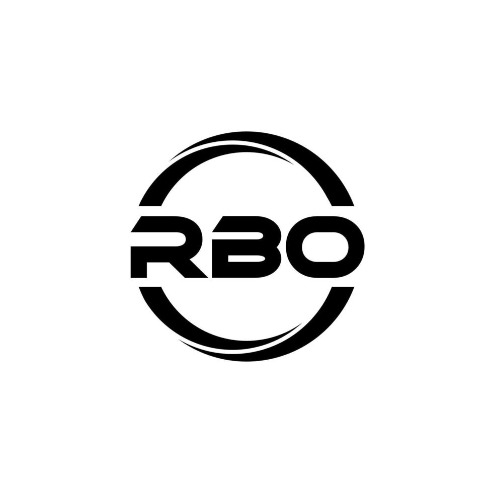 diseño de logotipo de letra rbo en ilustración. logotipo vectorial, diseños de caligrafía para ...