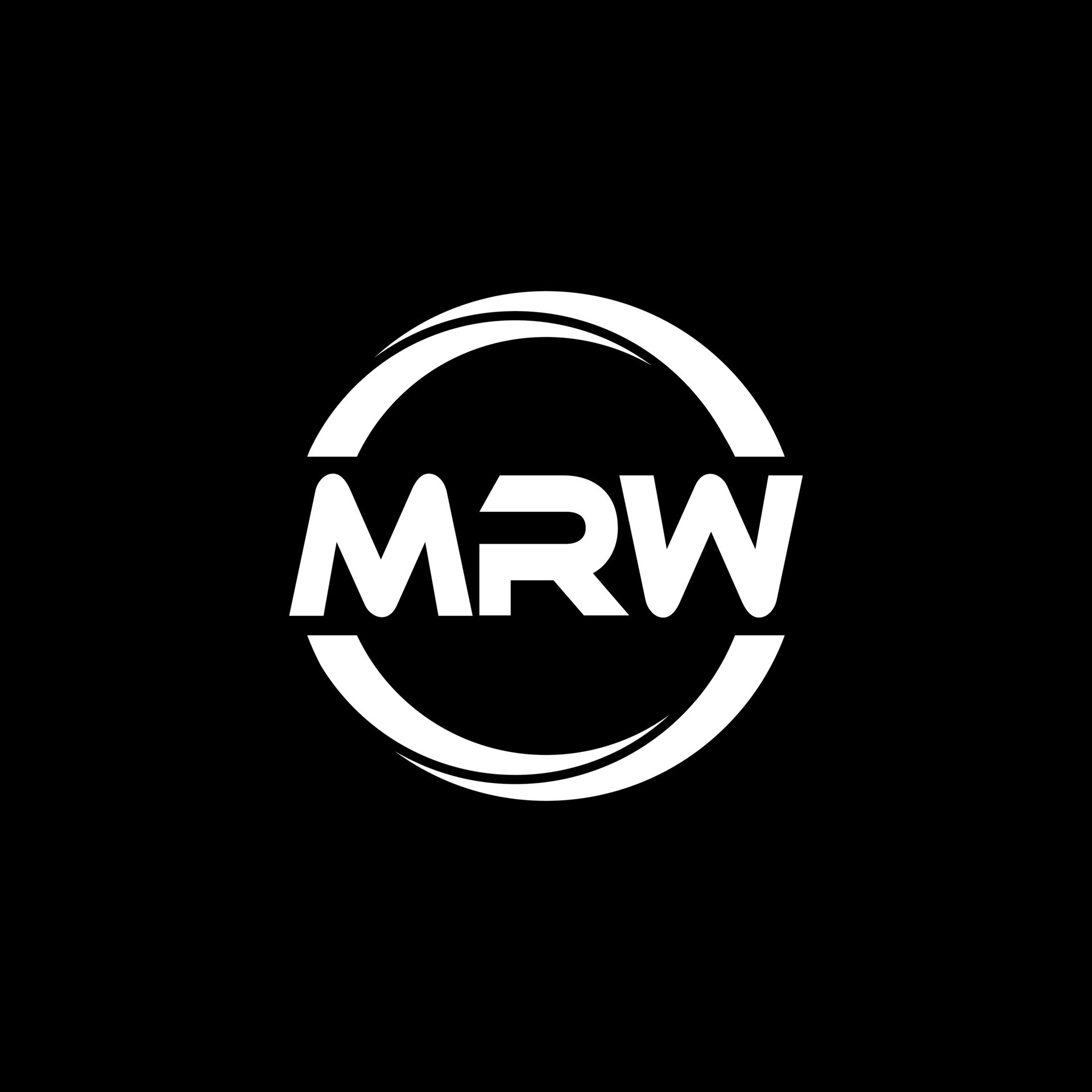 diseño del logotipo de la letra mrw en la ilustración. logotipo vectorial, diseños de caligrafía ...