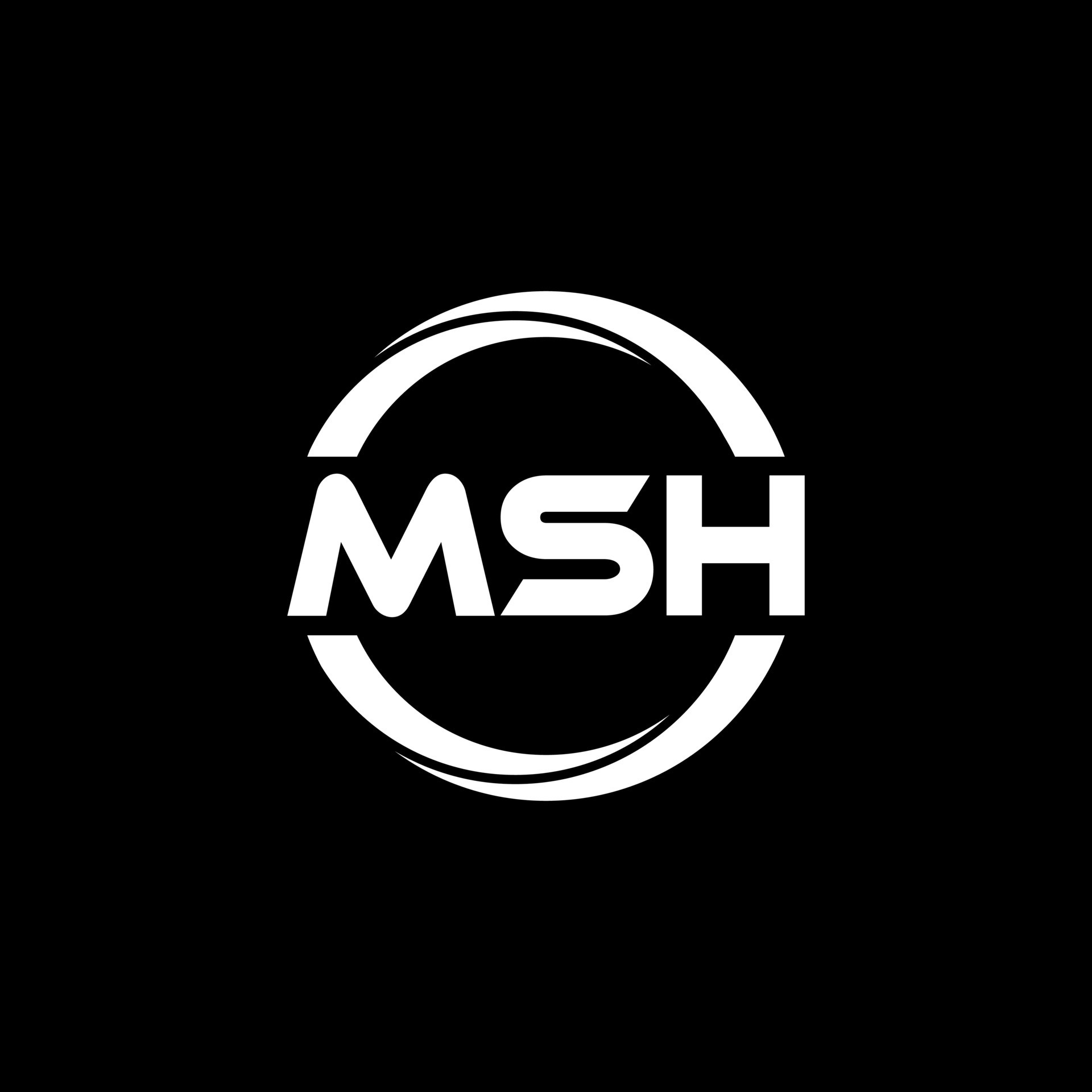 diseño del logotipo de la letra msh en la ilustración. logotipo vectorial, diseños de caligrafía ...