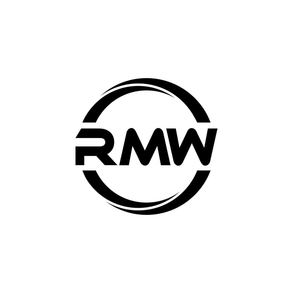 diseño de logotipo de letra rmw en ilustración. logotipo vectorial, diseños de caligrafía para ...