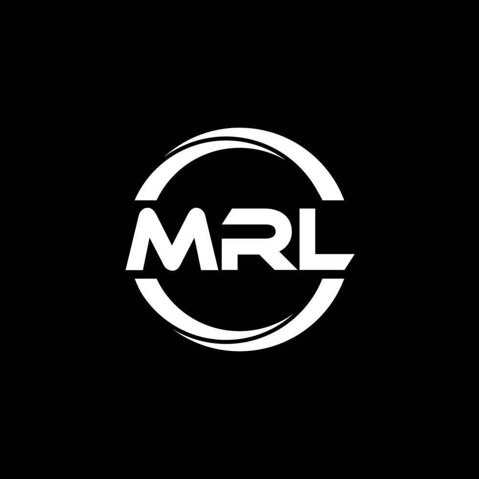 MRL letter logo design in illustration. Vector logo, calligraphy designs for logo, Poster ...