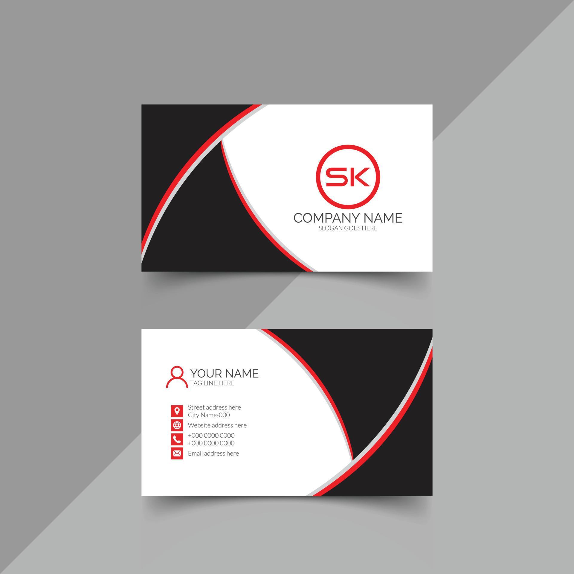 modern business calling visiting card design template with mockup 18890489 Vector Art at Vecteezy