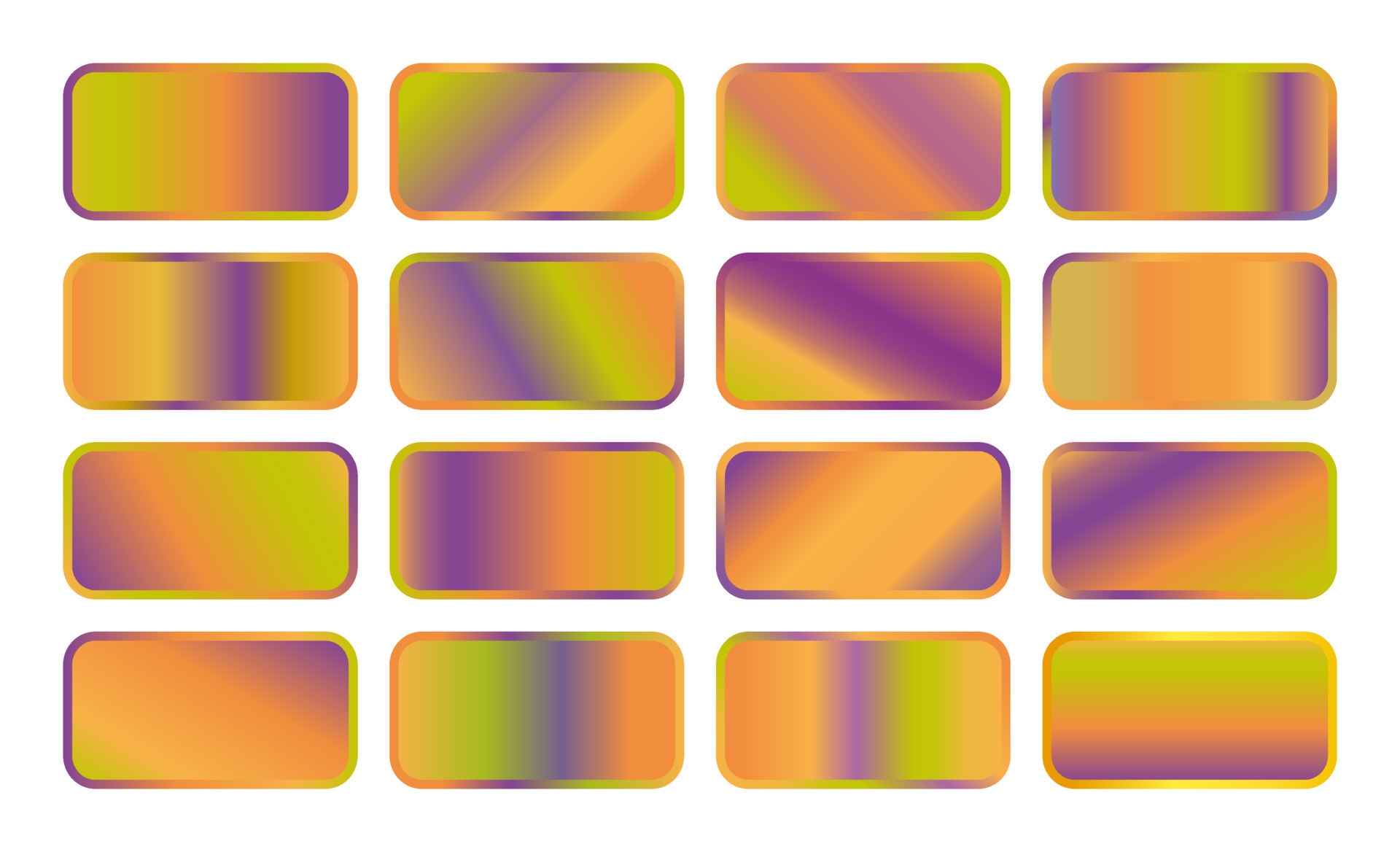 color swatch, purple golden yellow gradient set color combination ...