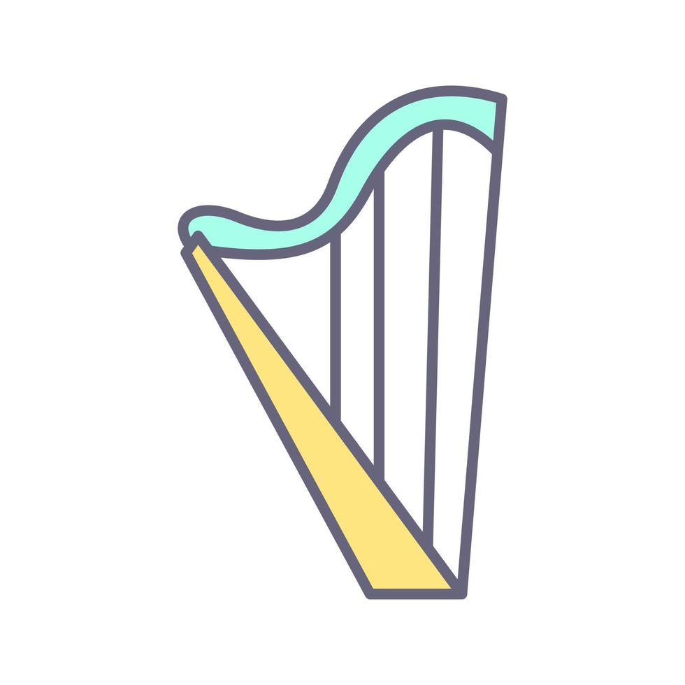 Harp Vector Icon 18897540 Vector Art at Vecteezy