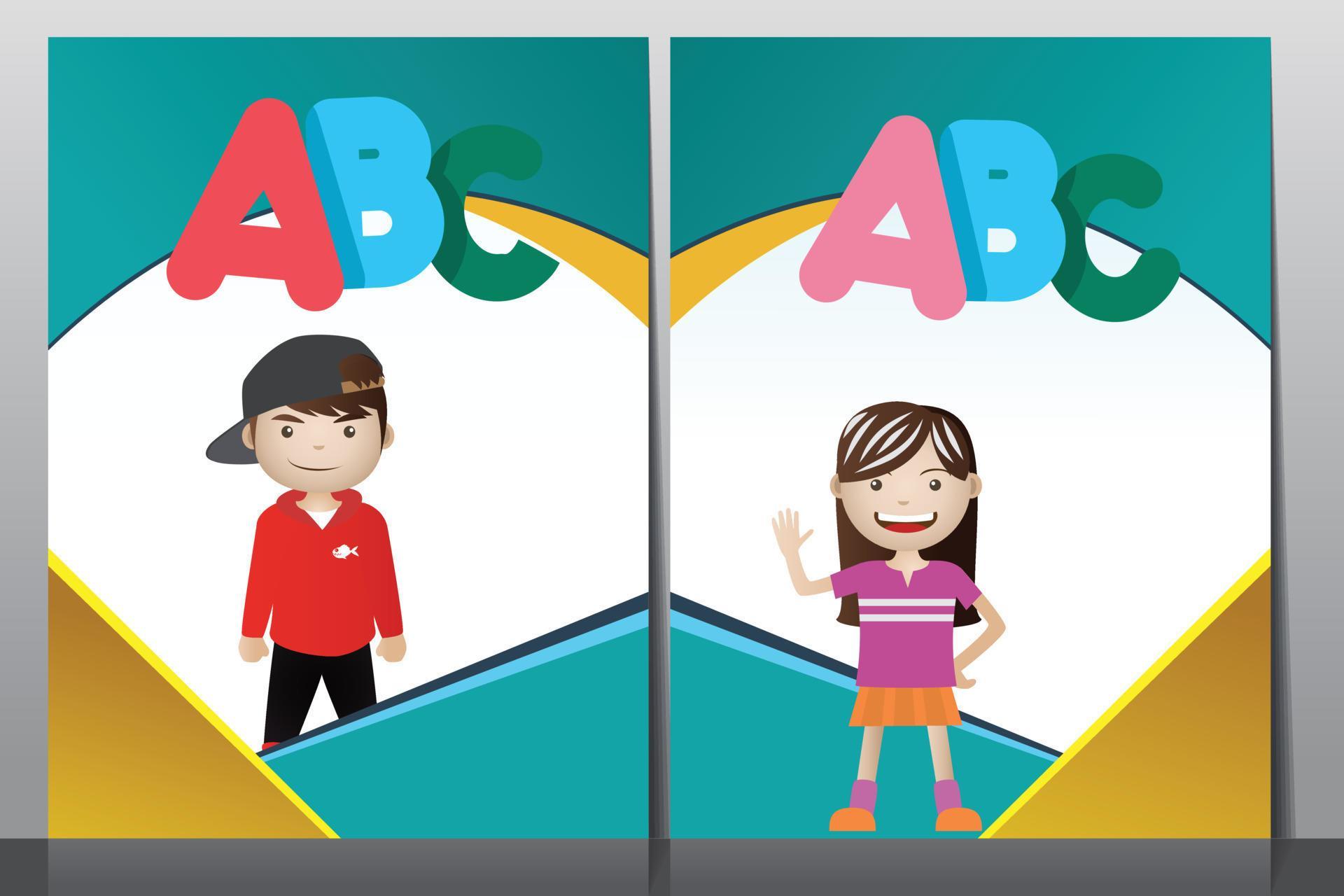 Kids Book cover design, School book cover 18901756 Vector Art at Vecteezy