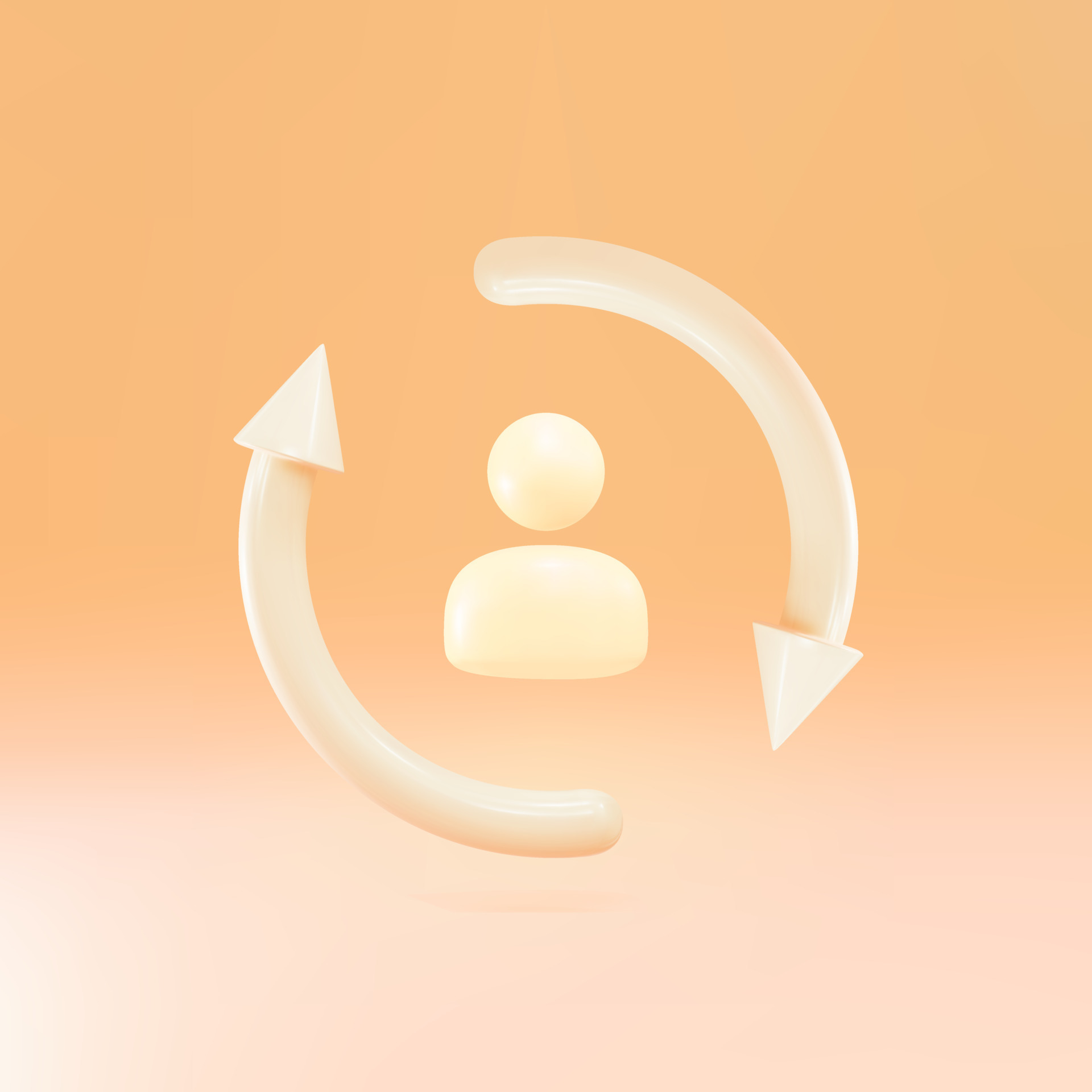 3d Customer Interaction Icon Client Returning Or Renention Symbol Vector Illustration