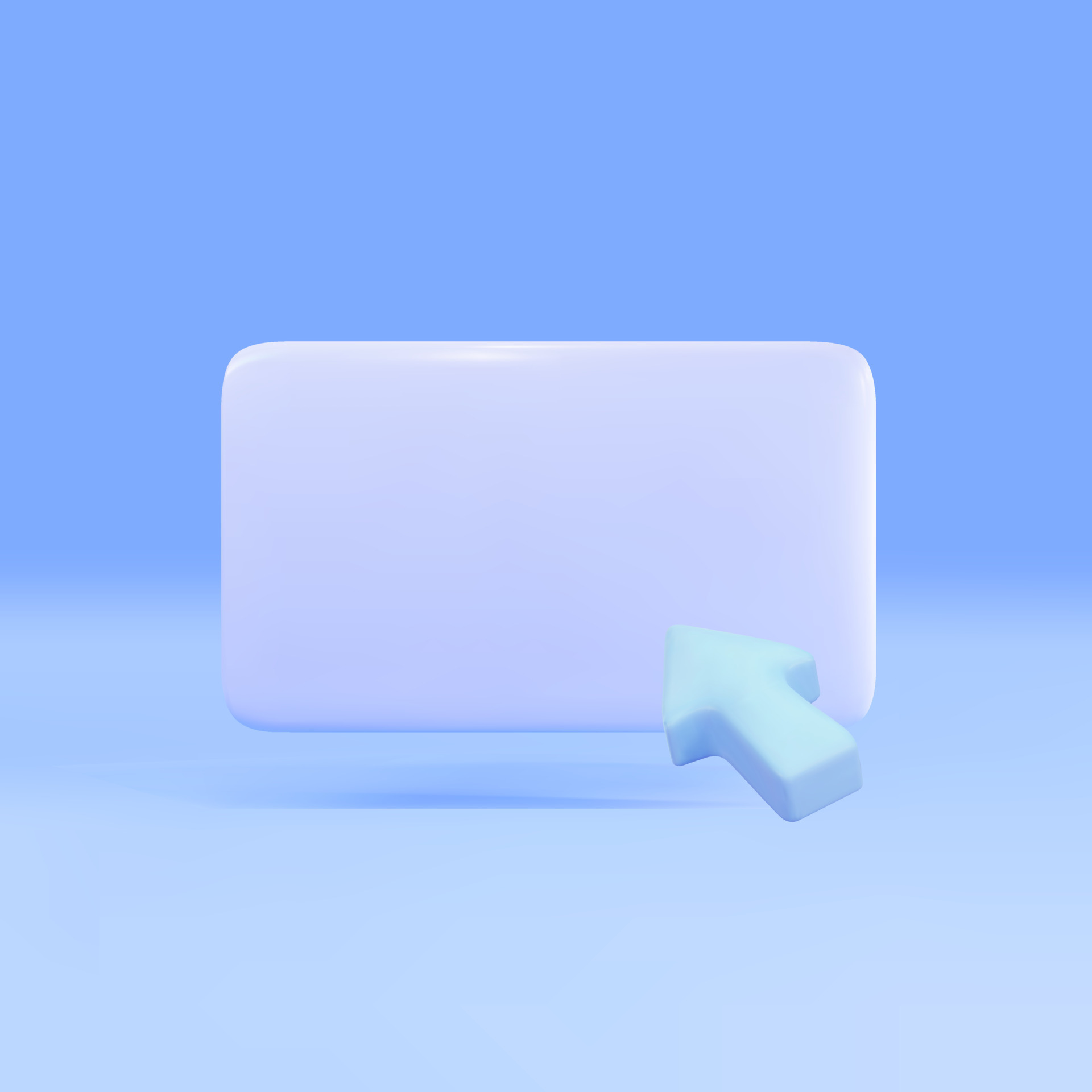 3d Empty Popup Message And Realistic Arrow Cursor Vector Illustration 18905507 Vector Art At