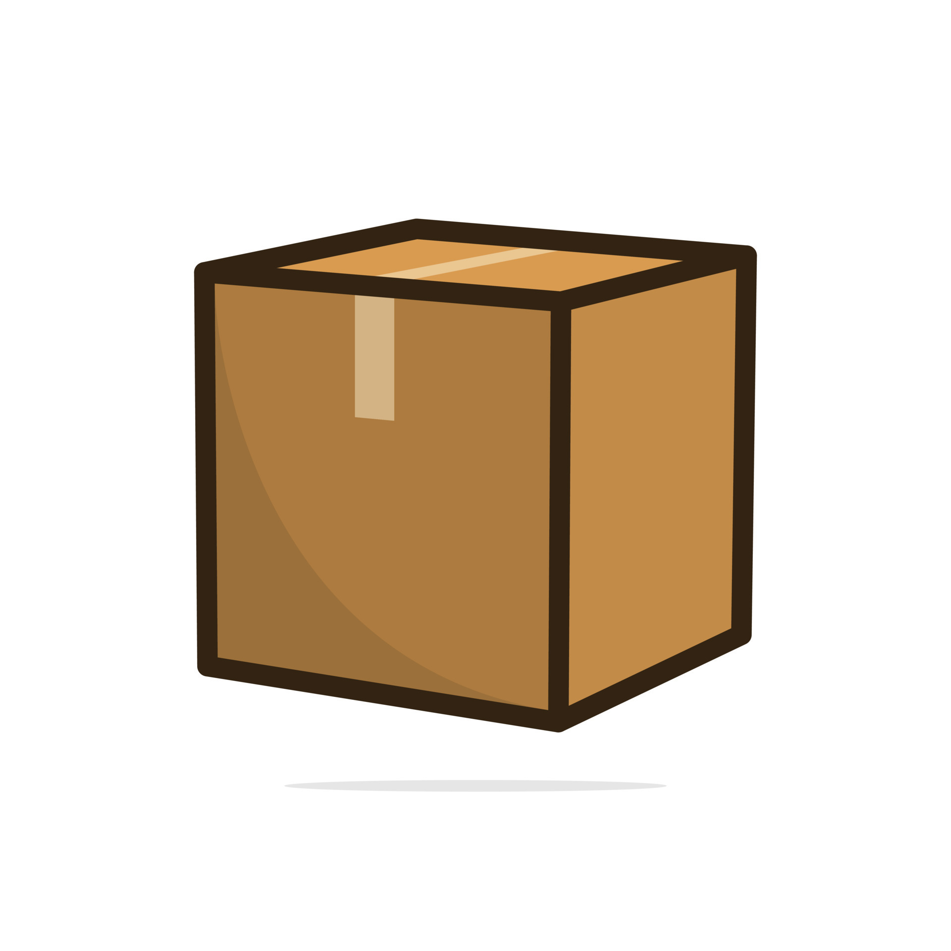 Cardboard Boxes side View vector illustration. Business and cargo ...