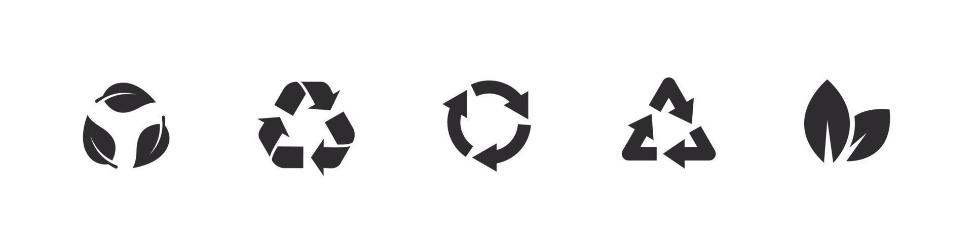 Recycle icons set. Concept of recycling icons. Packaging and recycling ...