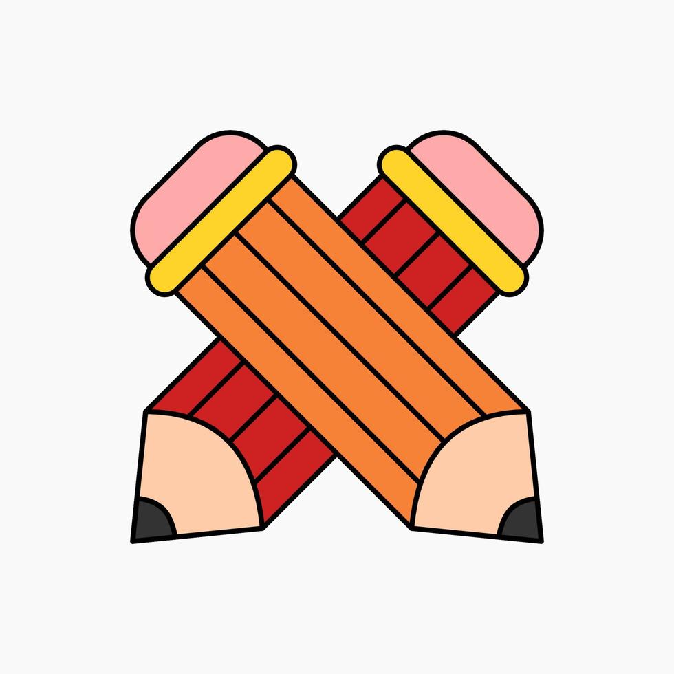 Pencil Clip Art Vector Illustration For Design Decorations Back To School Equipment Theme