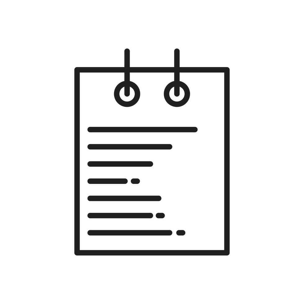 bloc de notas o icono de vector de cuaderno para aplicaciones web y ...