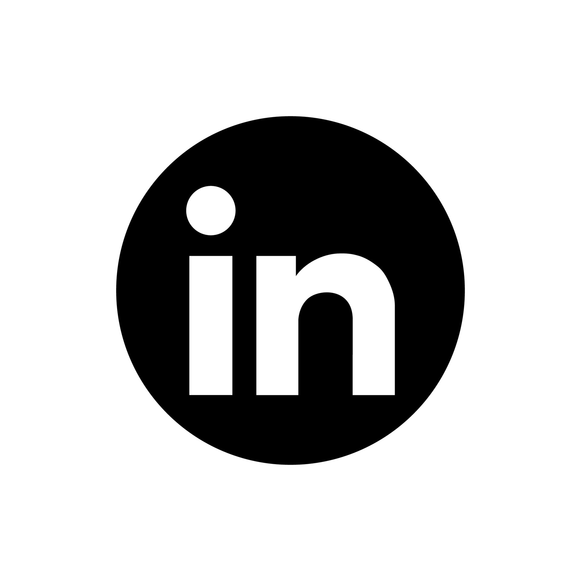 Linkedin Black And White Logo Circle Png Elderress