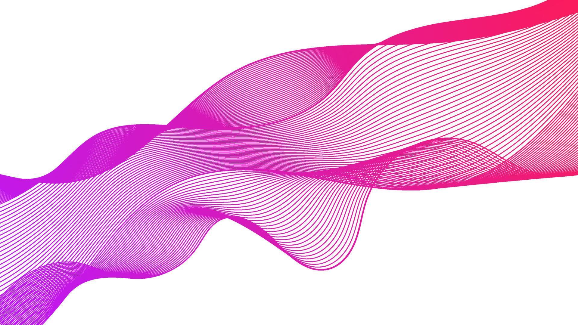 Abstract Backdrop With Colorful Wave Gradient Lines On White Background