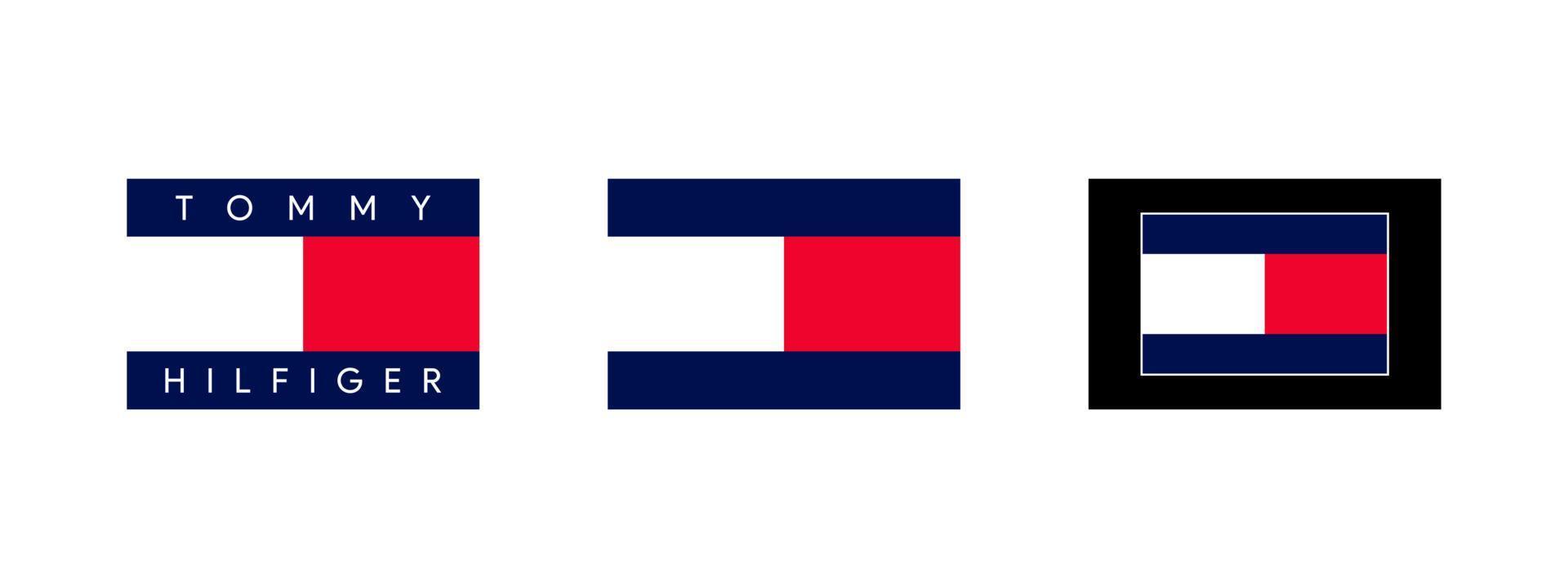 Tommy Hilfiger Editorial Symbol Logo Red And Blue With Name Clothes Design Icon 18911425 Vector