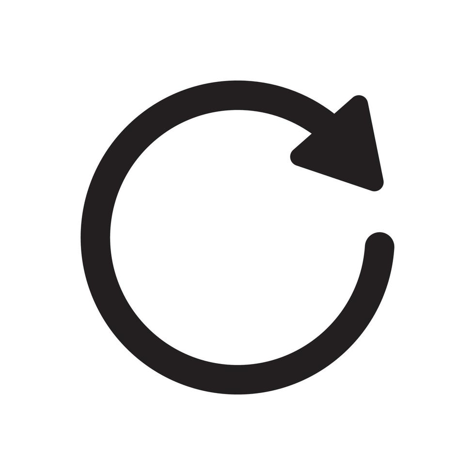 Reload or rotation icon symbol flat design vector illustration ... Reload or rotation icon symbol flat design vector illustration ...