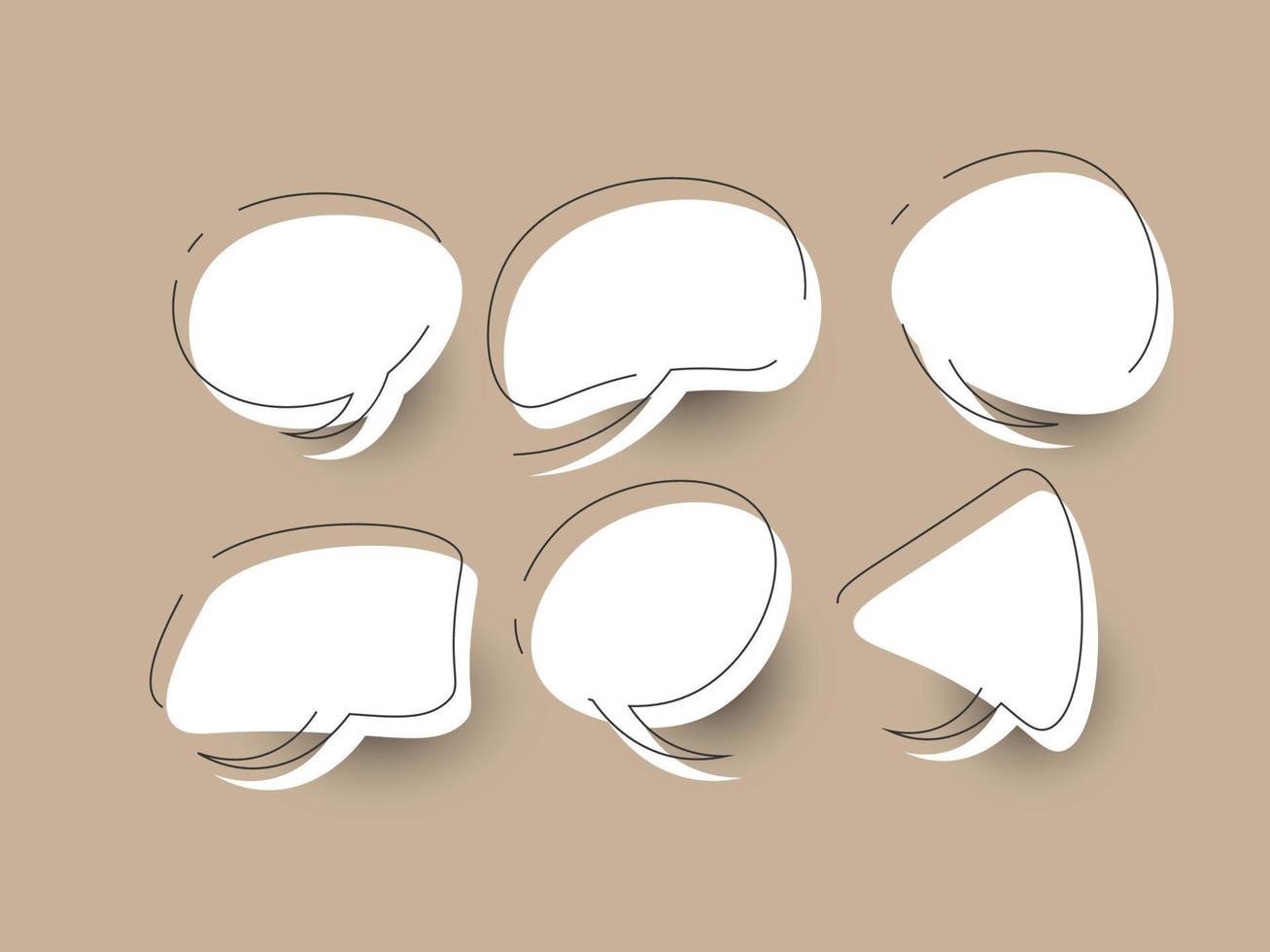 Set of speech bubble collection template design 18916790 Vector Art at ...