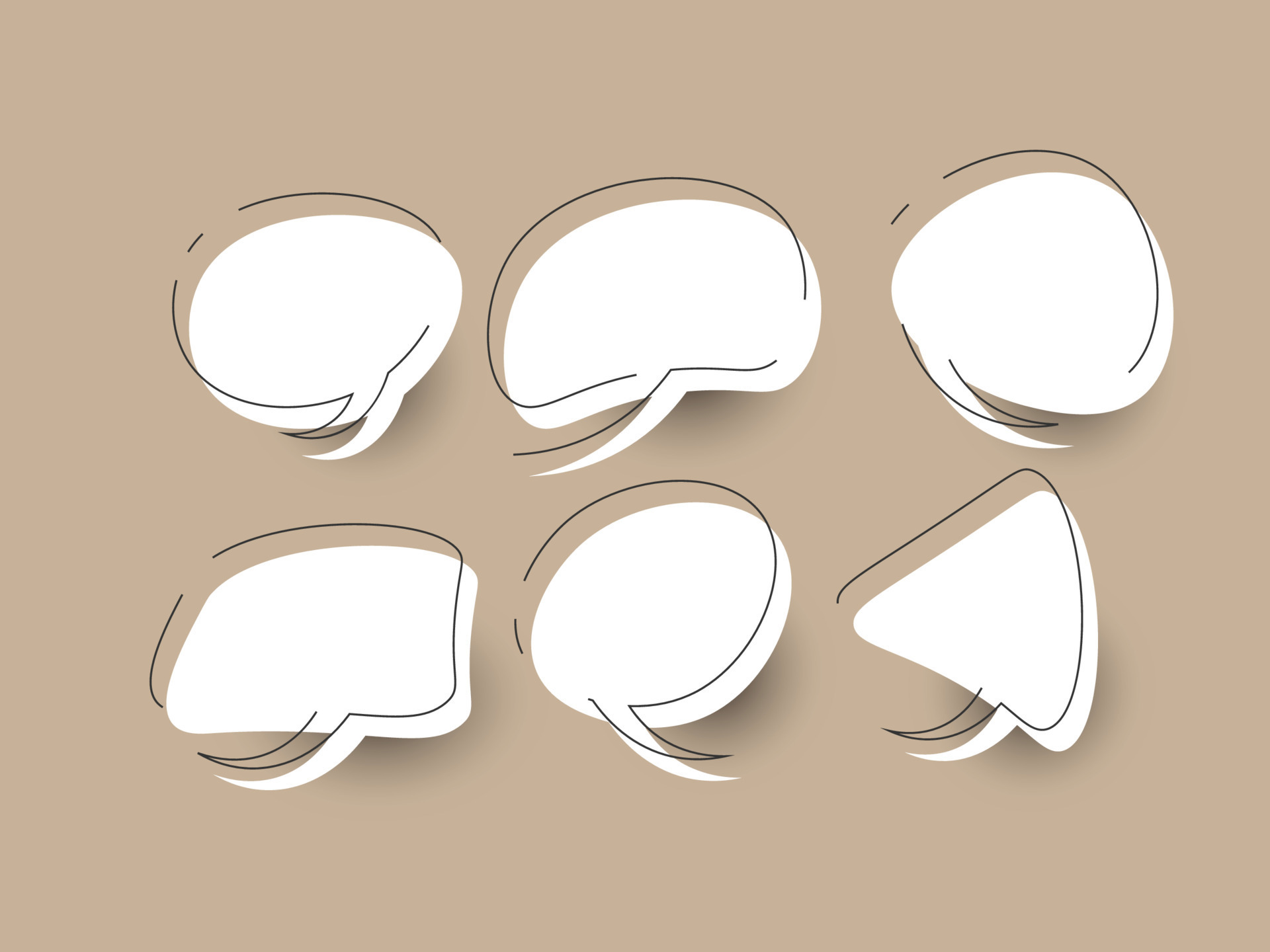 Set of speech bubble collection template design 18916790 Vector Art at ...