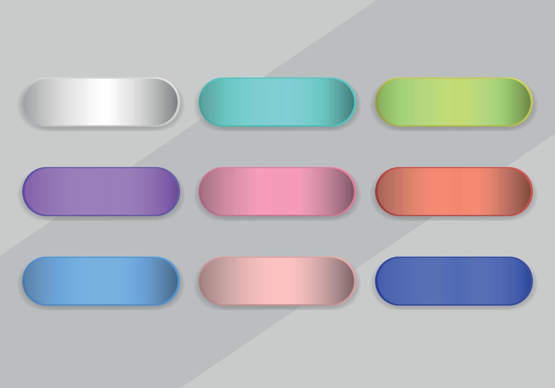 Set of modern ui buttons. User interface template. Vector illustration ...