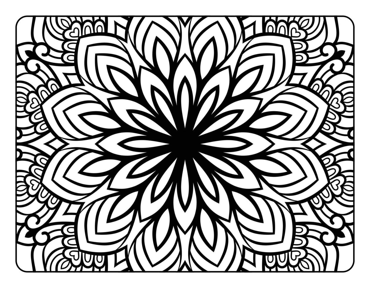 Adult Mandala Coloring Page For Relaxation Coloring Page For Adult