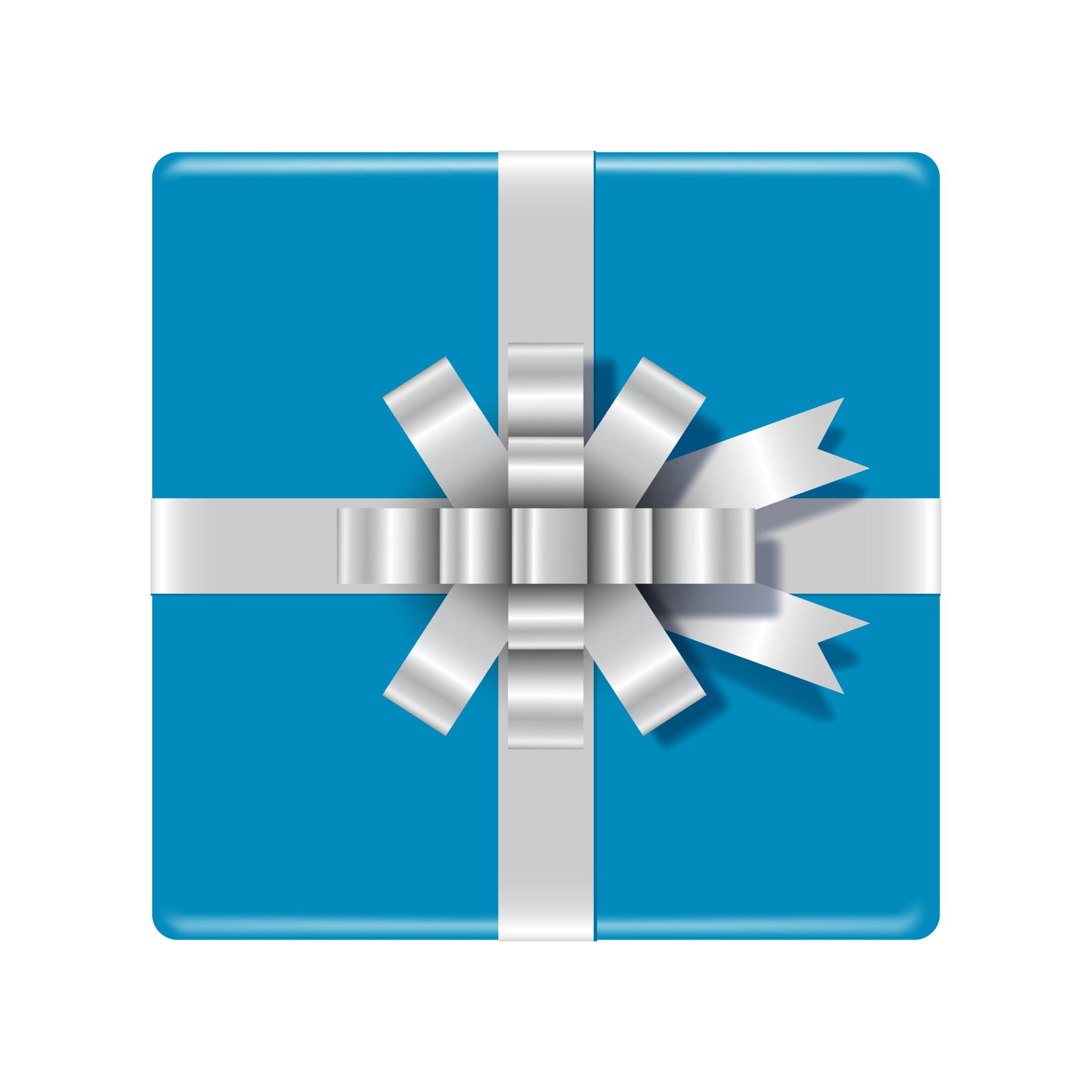 Una Caja De Regalo Azul Atada Con Una Cinta Blanca 18921717 Png