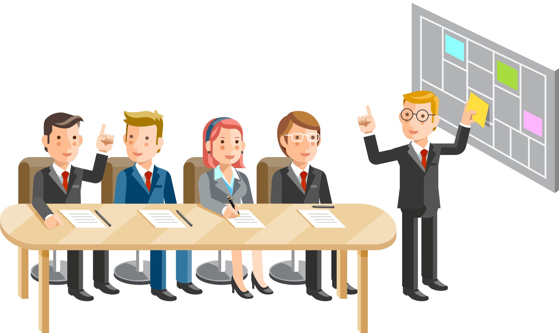 seminar presentation flat color 18921868 PNG