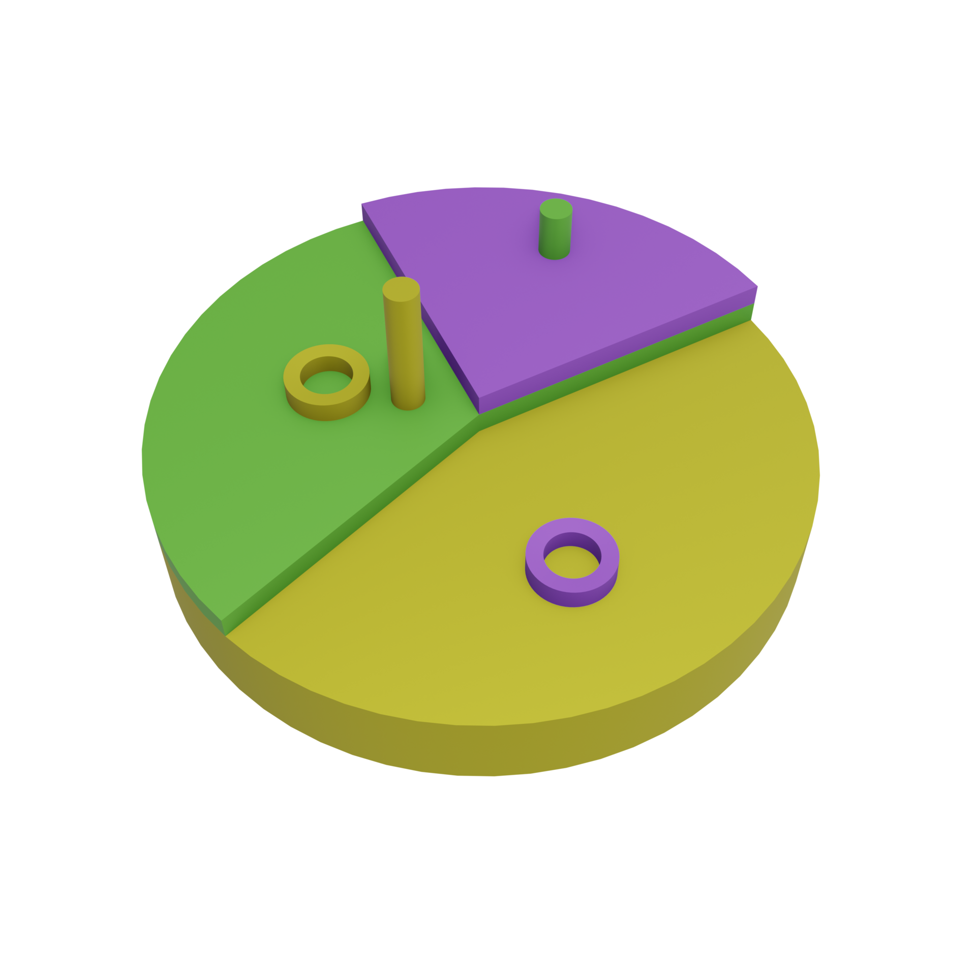 3D pie chart icon with transparent background, perfect for template ...