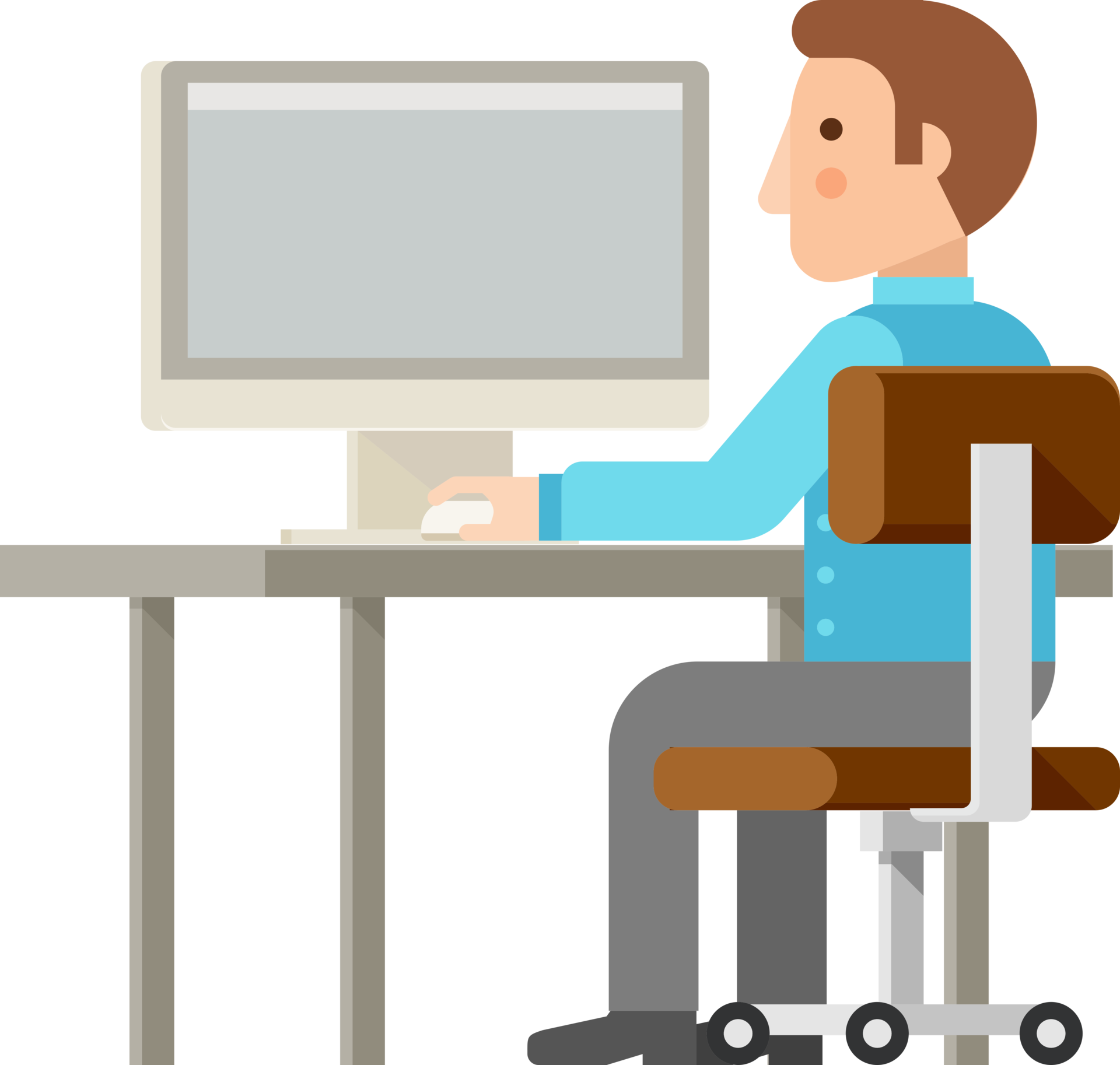 Cartoon business man working on computer 18923678 PNG Cartoon business man working on computer 18923678 PNG
