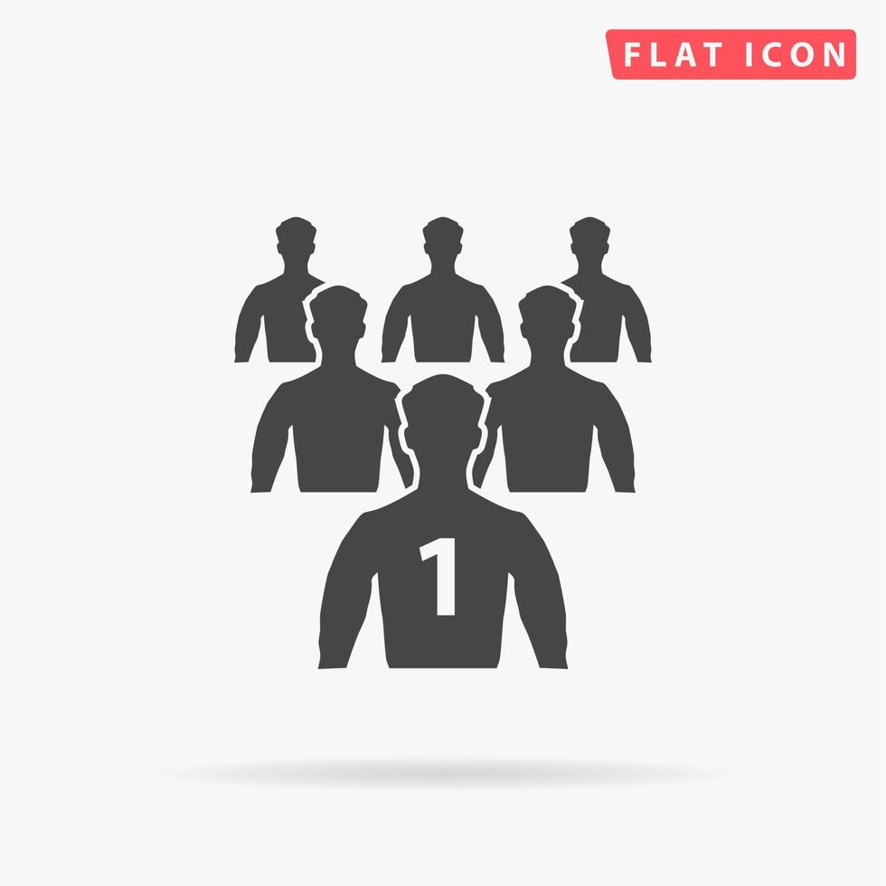 Leadership. Simple flat black symbol with shadow on white background. Vector illustration ...