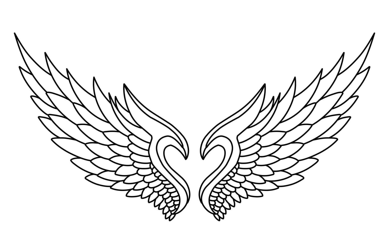Free vector angel wings line art style 18924982 Vector Art at Vecteezy Free vector angel wings line art style 18924982 Vector Art at Vecteezy