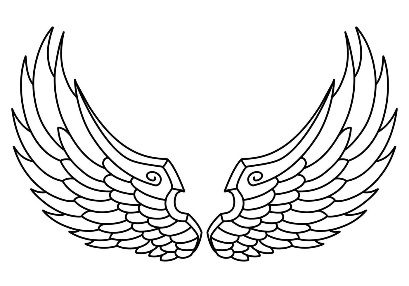 Free vector angel wings line art style 18924998 Vector Art at Vecteezy Free vector angel wings line art style 18924998 Vector Art at Vecteezy