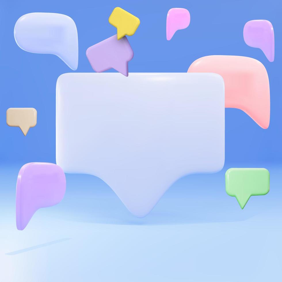 3d Empty popup message with speech bubbles. Vector illustration. 18927209 Vector Art at Vecteezy