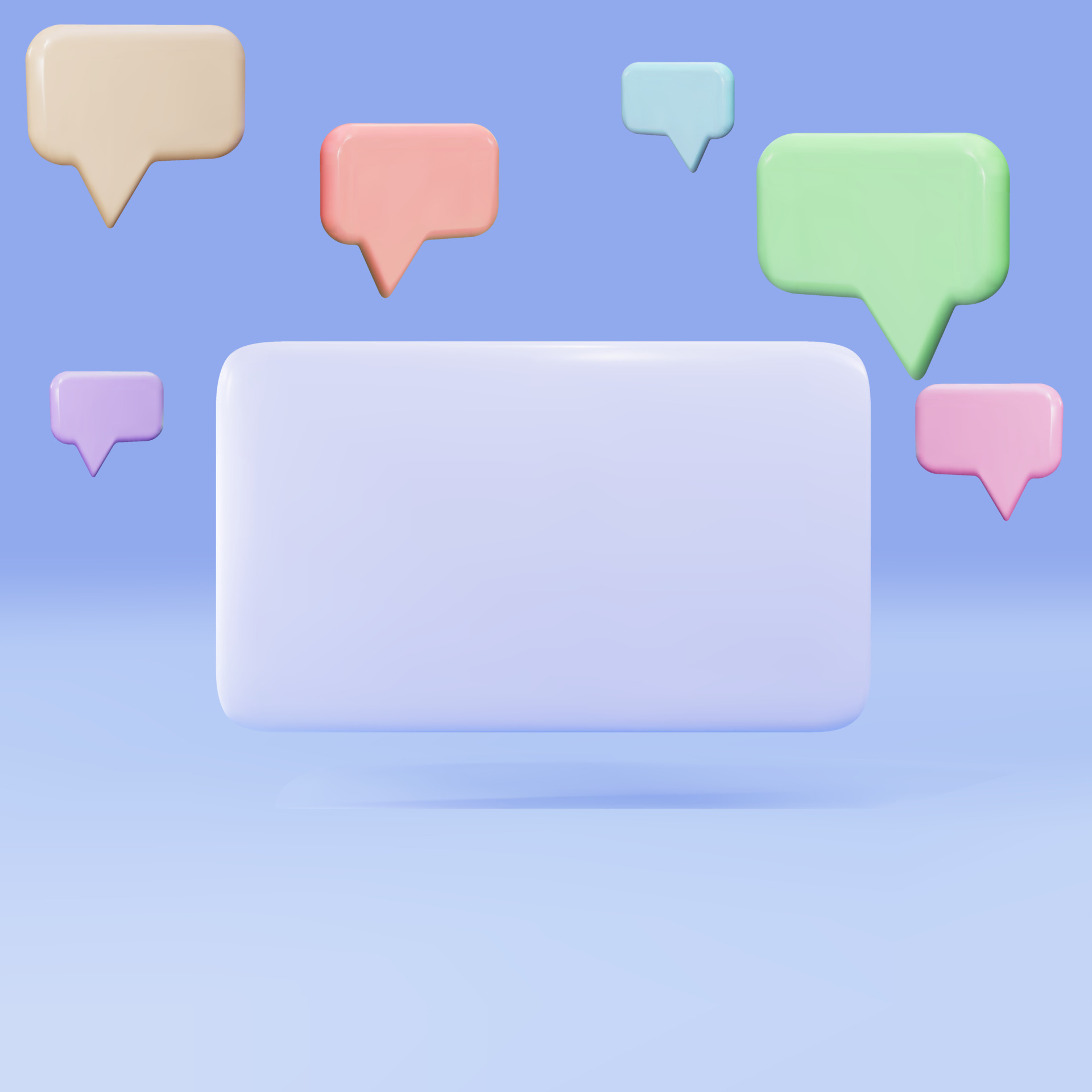 3d Empty popup with speech bubbles. Vector illustration. 18927232 Vector Art at Vecteezy