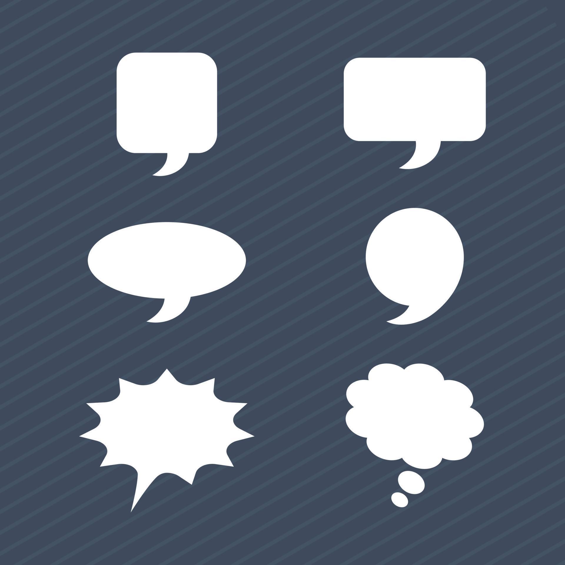 bubble chats collection 18928381 Vector Art at Vecteezy