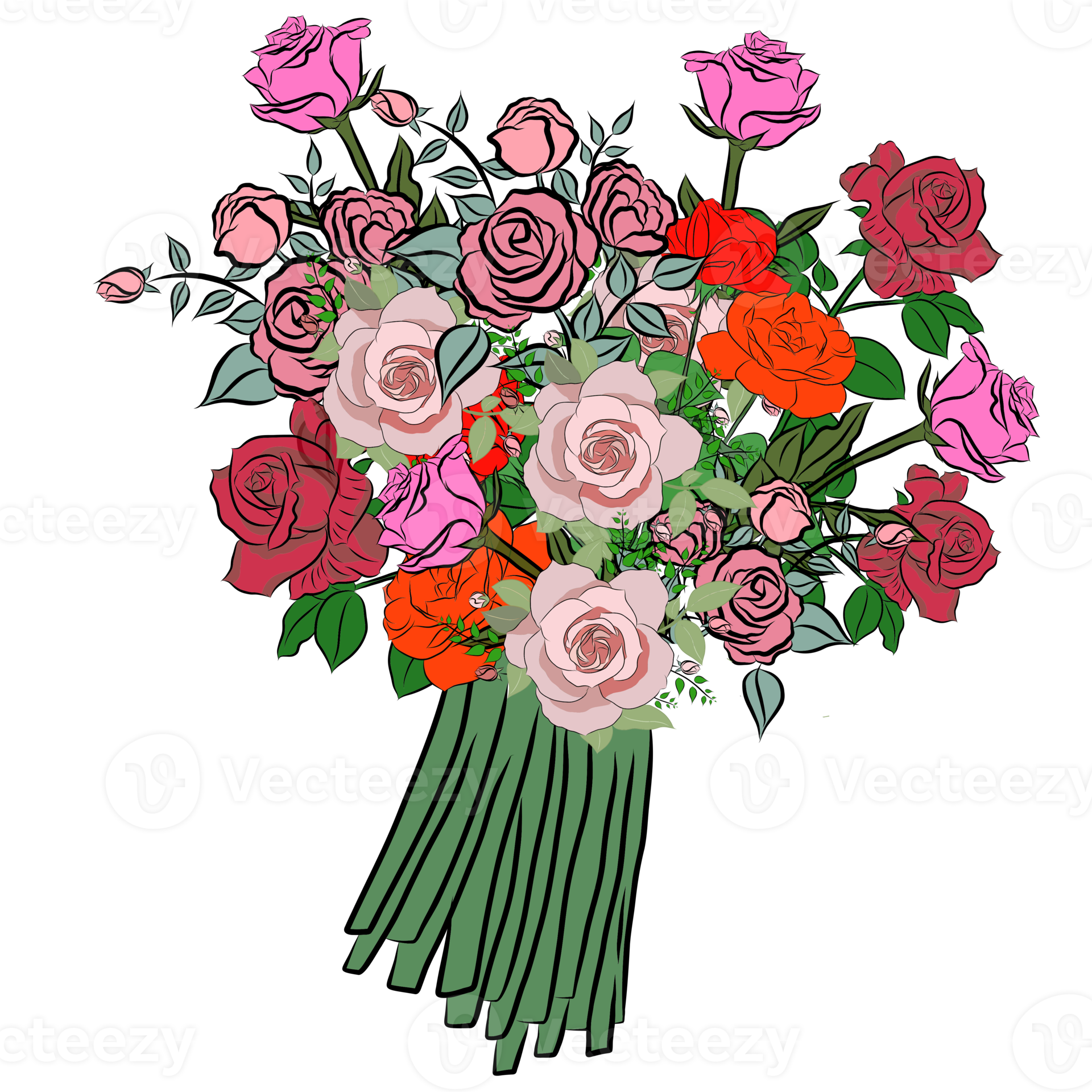Rose Bouquet Flowers 18929015 Png