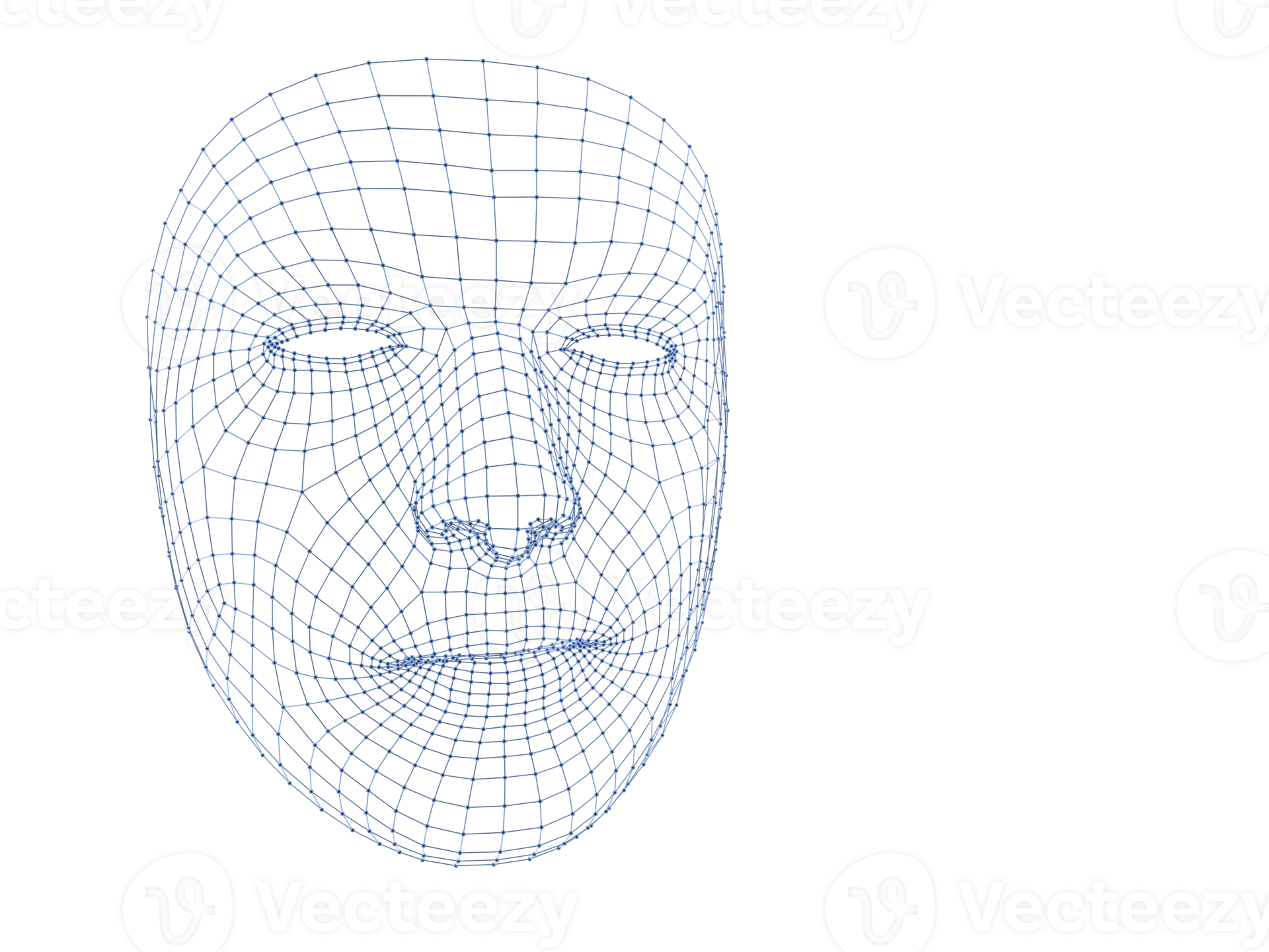 3 D Human head medical scan. Model wireframe 18930972 PNG