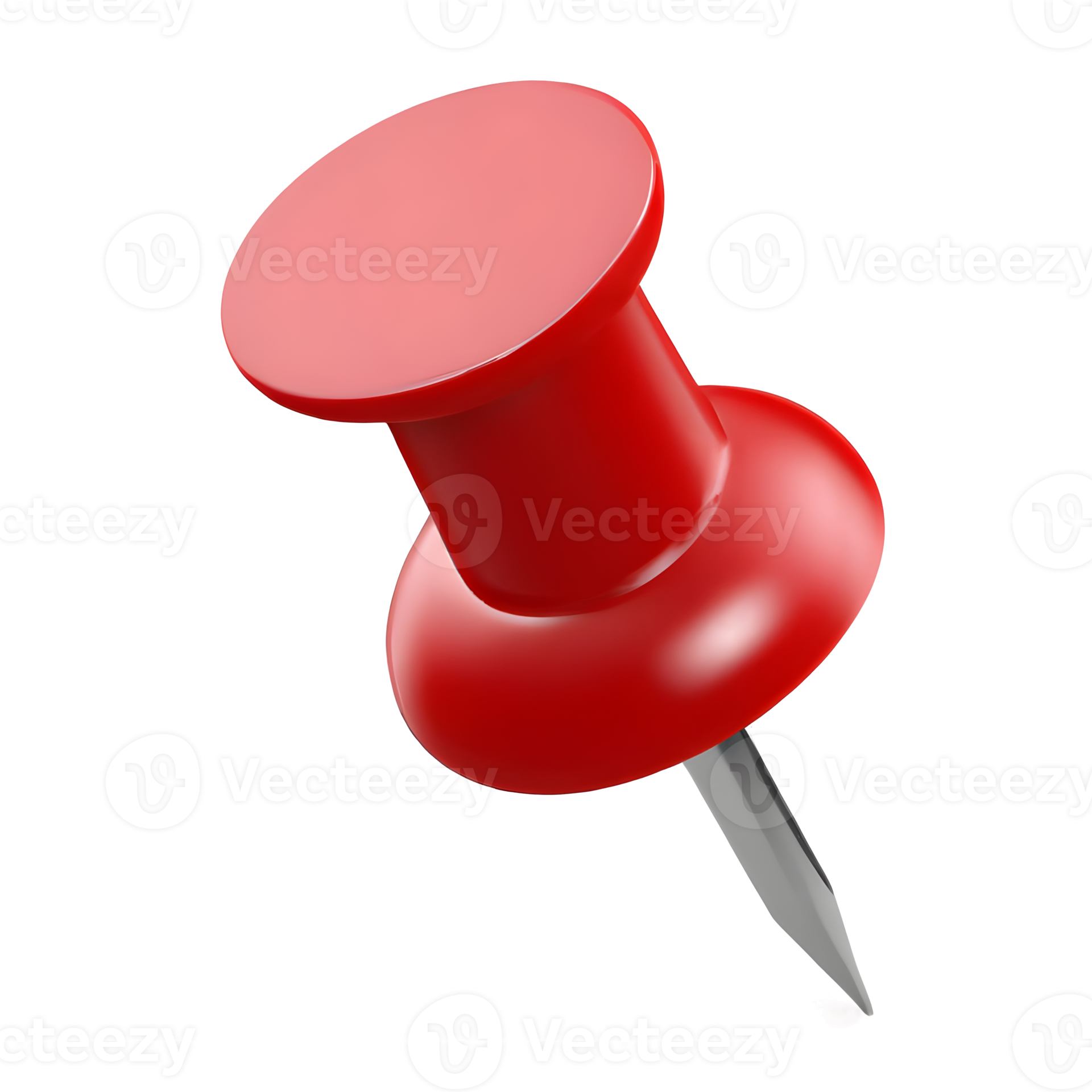 3d Red Push Pin Generative Ai 18931968 Png