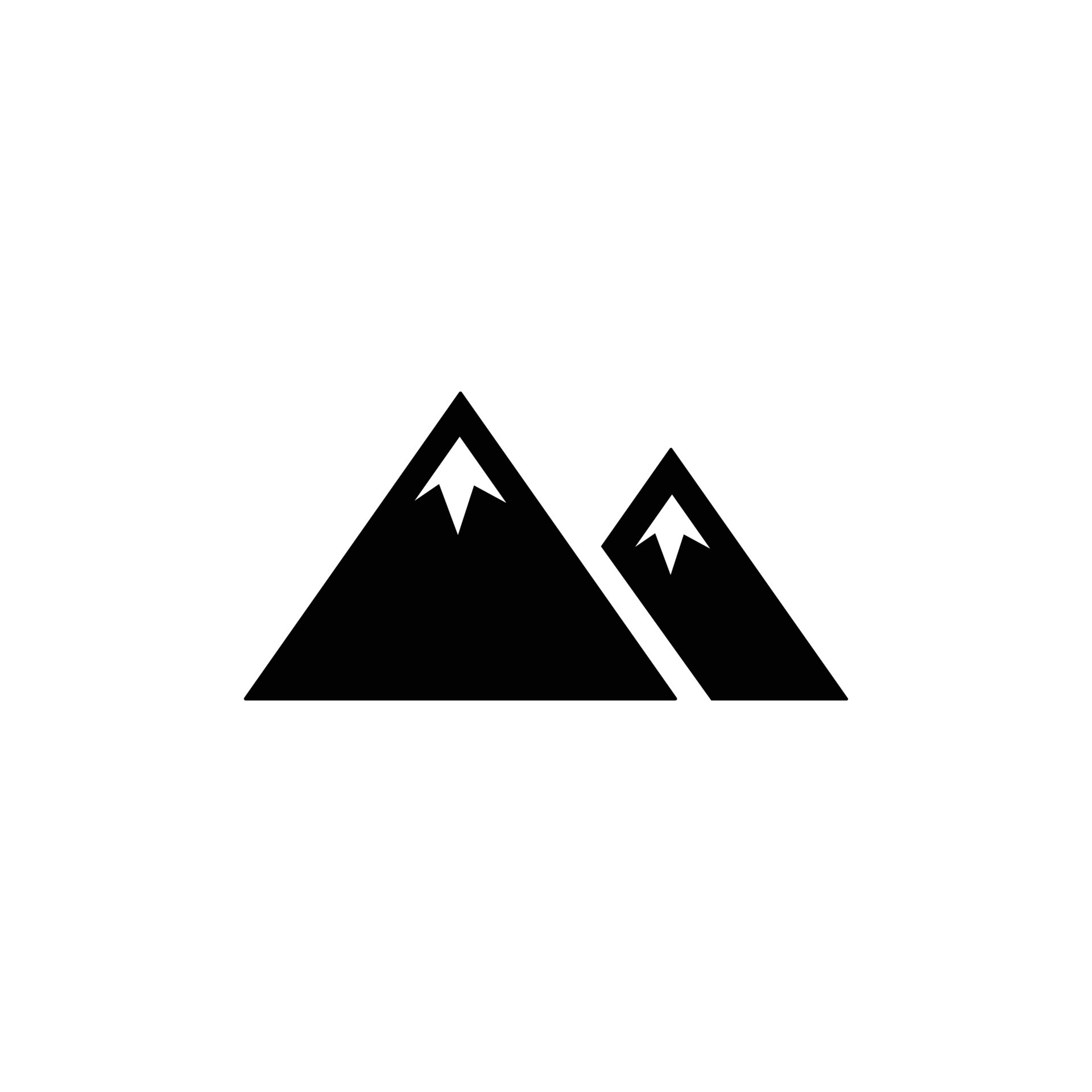 Mountain simple flat icon vector illustration 18937536 Vector Art at ...