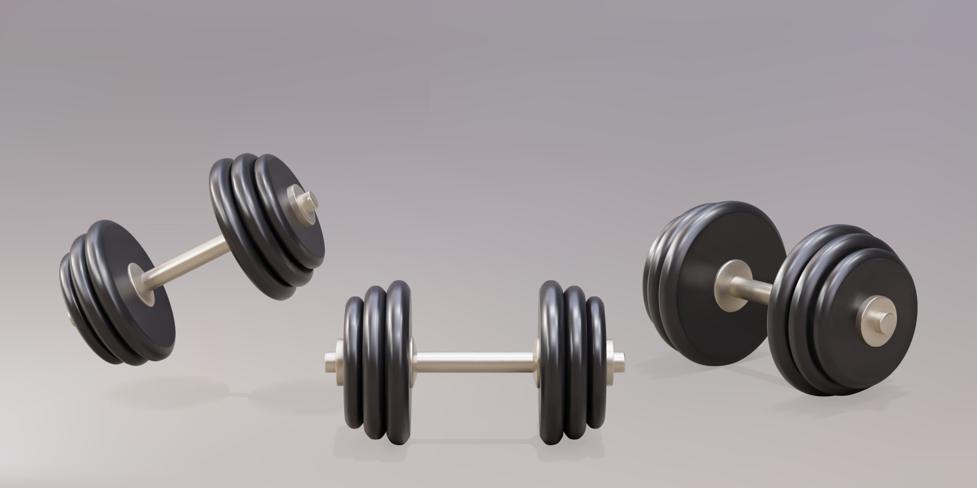 3d realistic set of dumbbells isolated on gray background. Vector illustration. 18943095 Vector ...