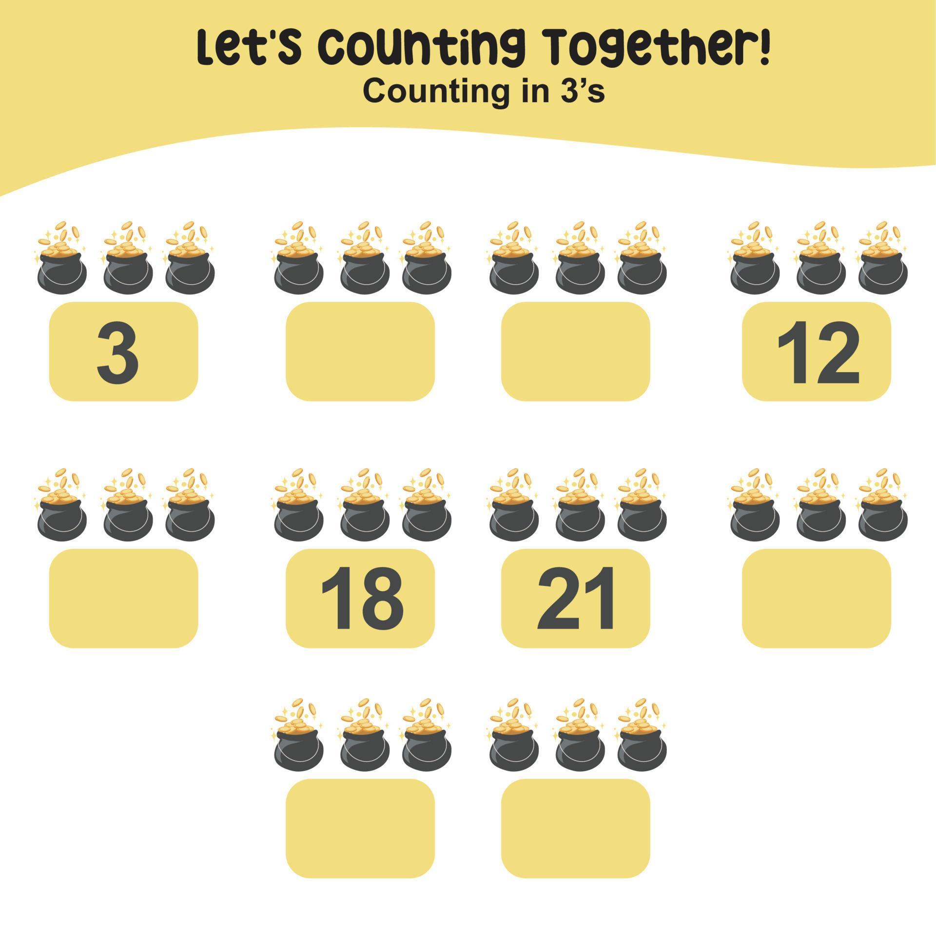 Mathematic counting worksheet. Math activity, count and write the ...