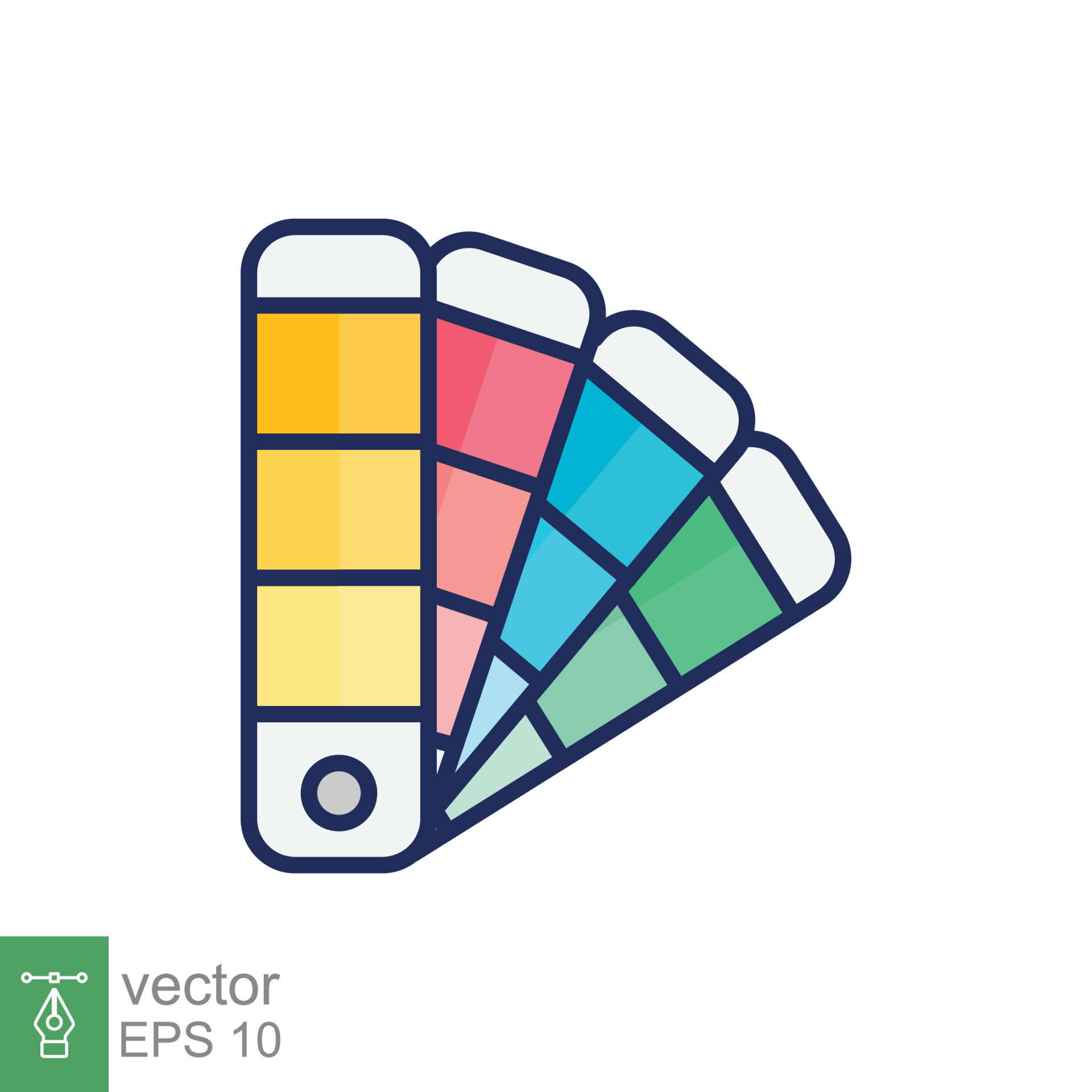 icono de la paleta de colores. estilo de contorno relleno simple para ...