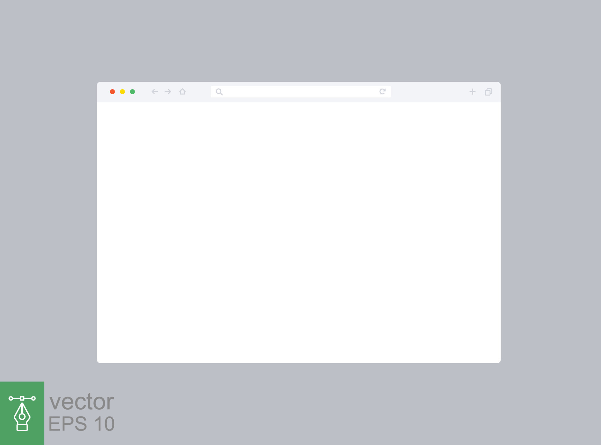Browser mockup for website. Empty browser window in flat style. Vector ...