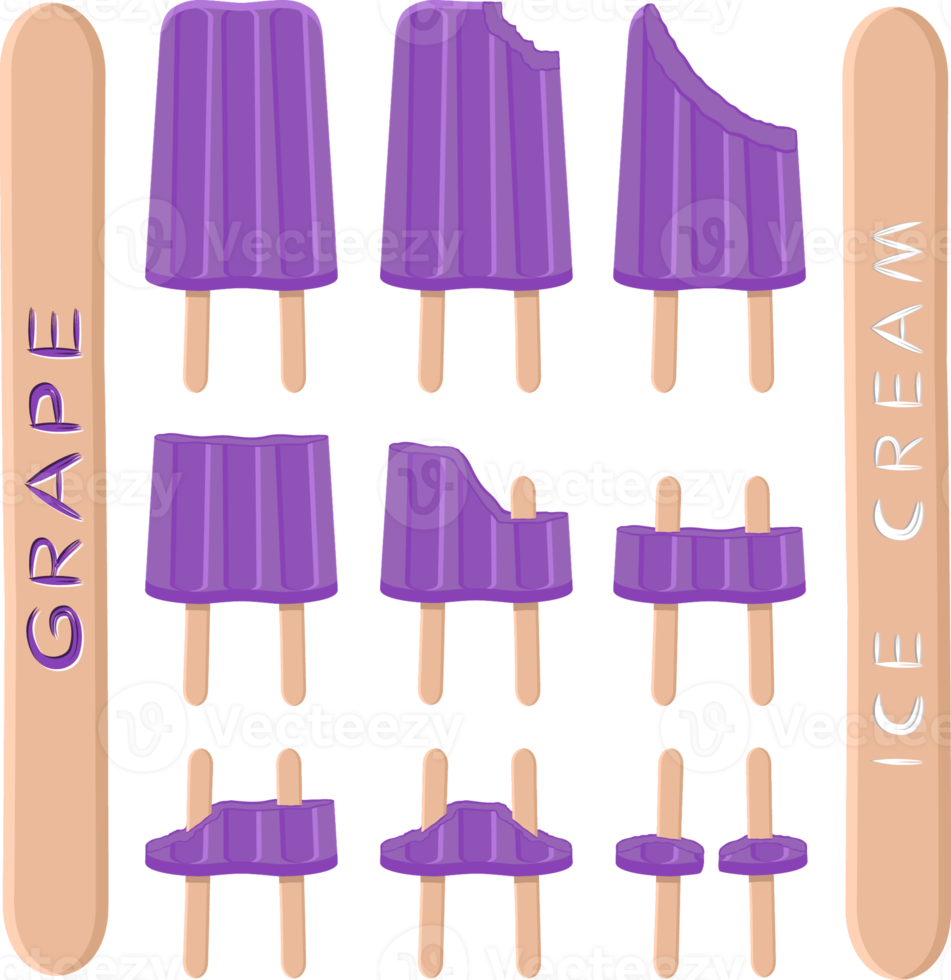 Big Set Various Sweet Tasty Natural Ice Cream 18968414 Png