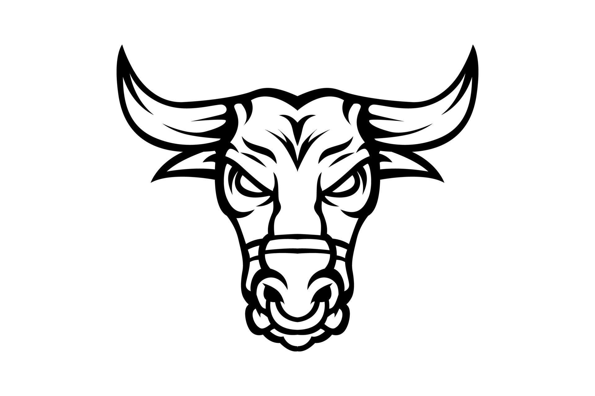 Bull head vector illustration 18969485 Vector Art at Vecteezy