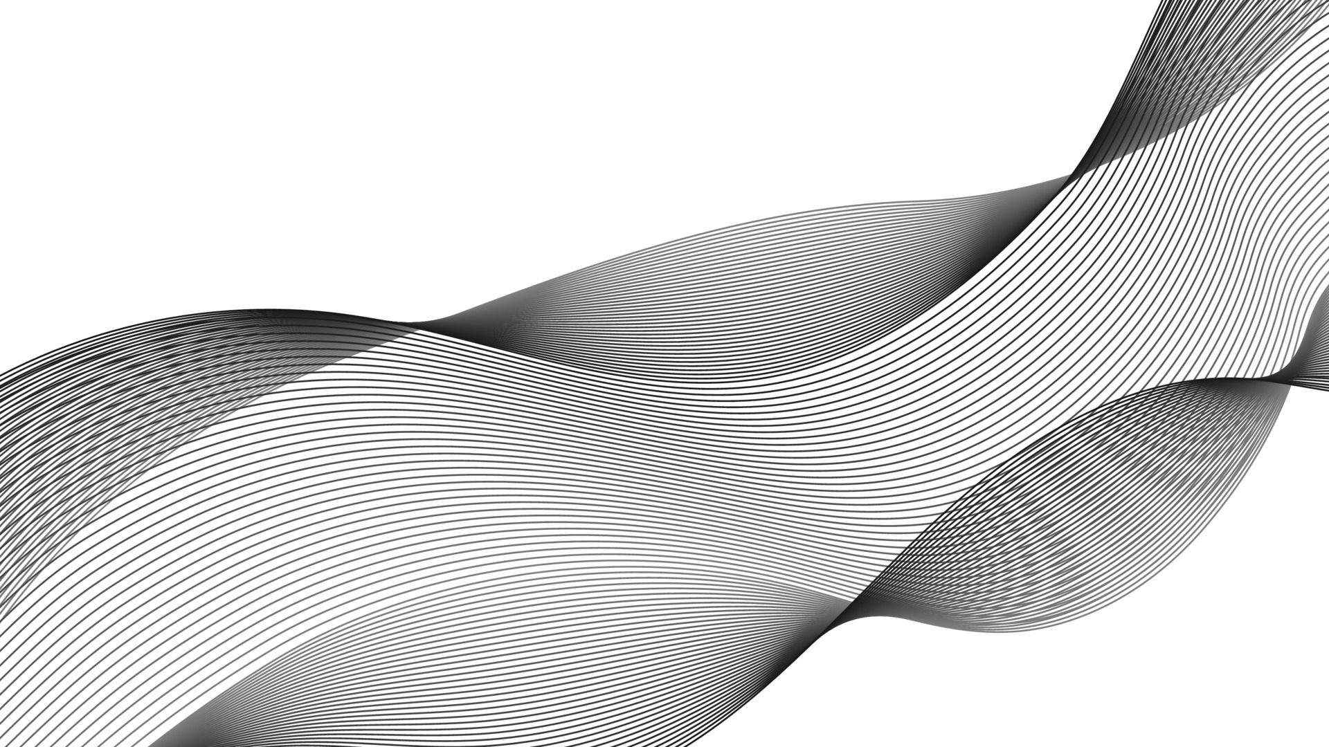 Abstract Backdrop With Monochrome Wave Gradient Lines On White Background Modern Technology