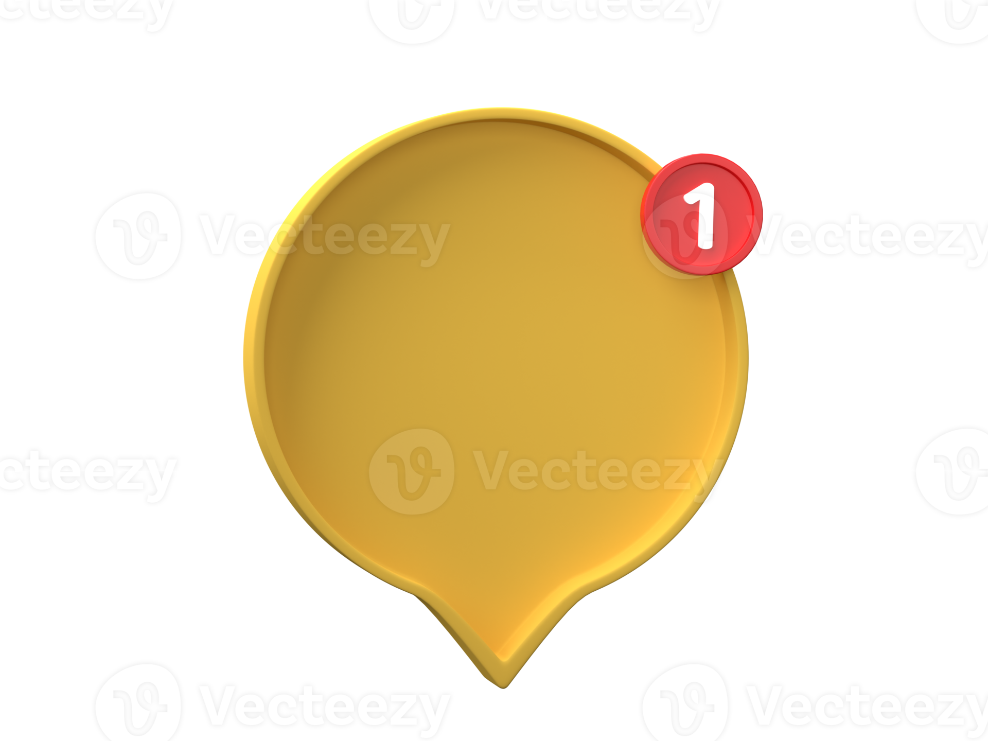 3D Speech bubble isolated on transparent background PNG file format ...