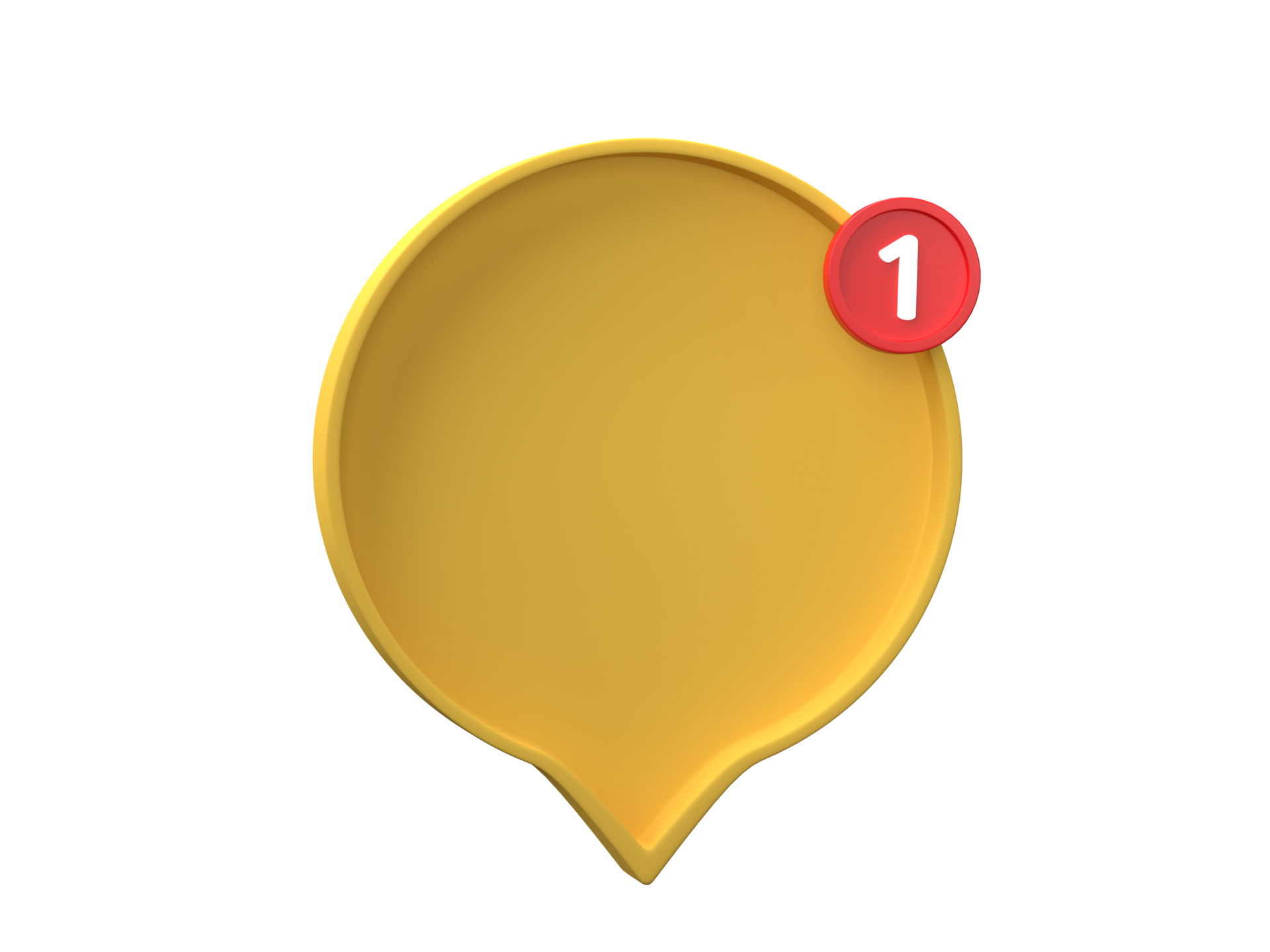 3D Speech bubble isolated on transparent background PNG file format ...